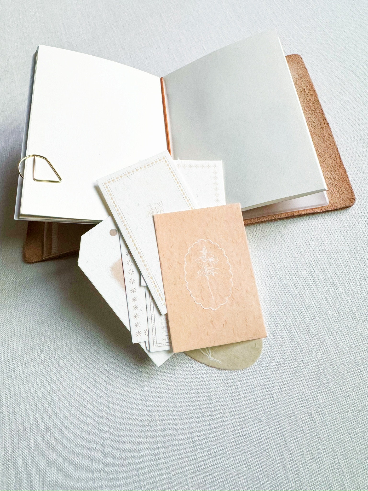 Vintage Neutral Floral Journaling Cards - Handmade Paper - Planner ...