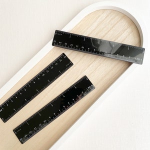 Black Acrylic Ruler - Planner Supplies - Planning/journaling - Pens ...