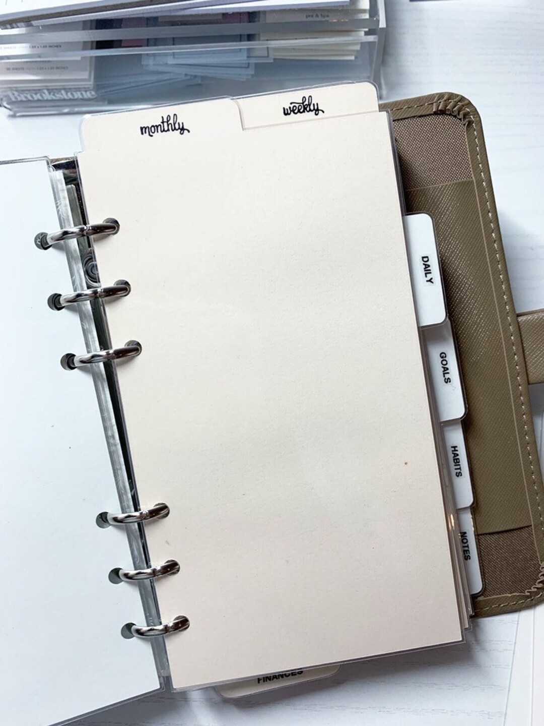 Monthly / Weekly Two Top Tab Dividers - Planner Dividers - Etsy
