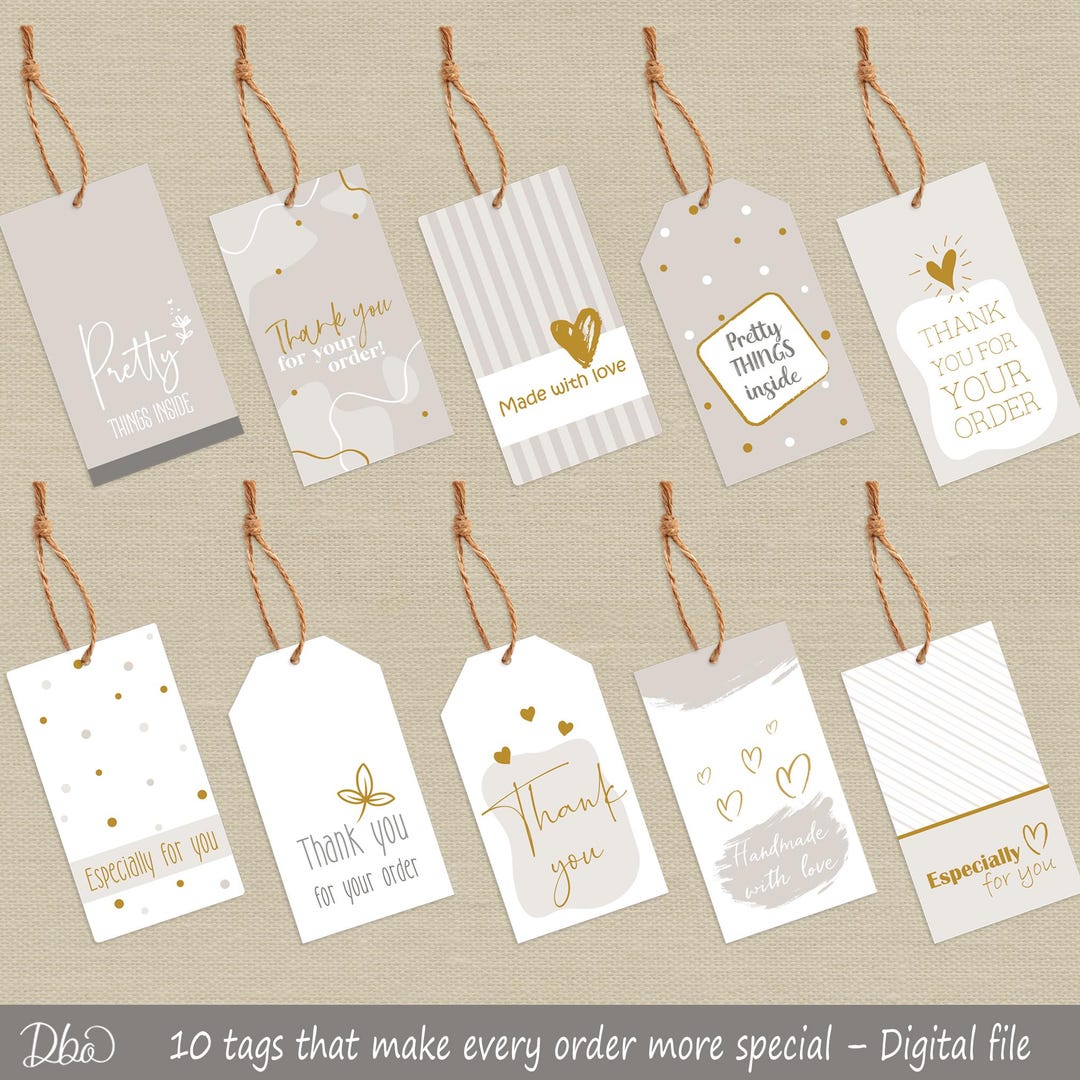 10 Printable Business Gift Tags | Thank You & Special Message Tags for ...