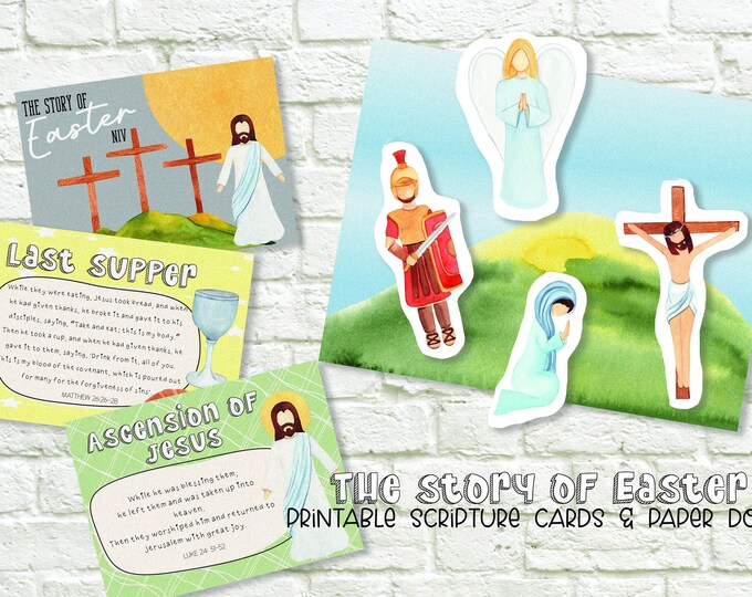 Instant Download Easter Story Cards Holy Week Easter Countdown-easter ...