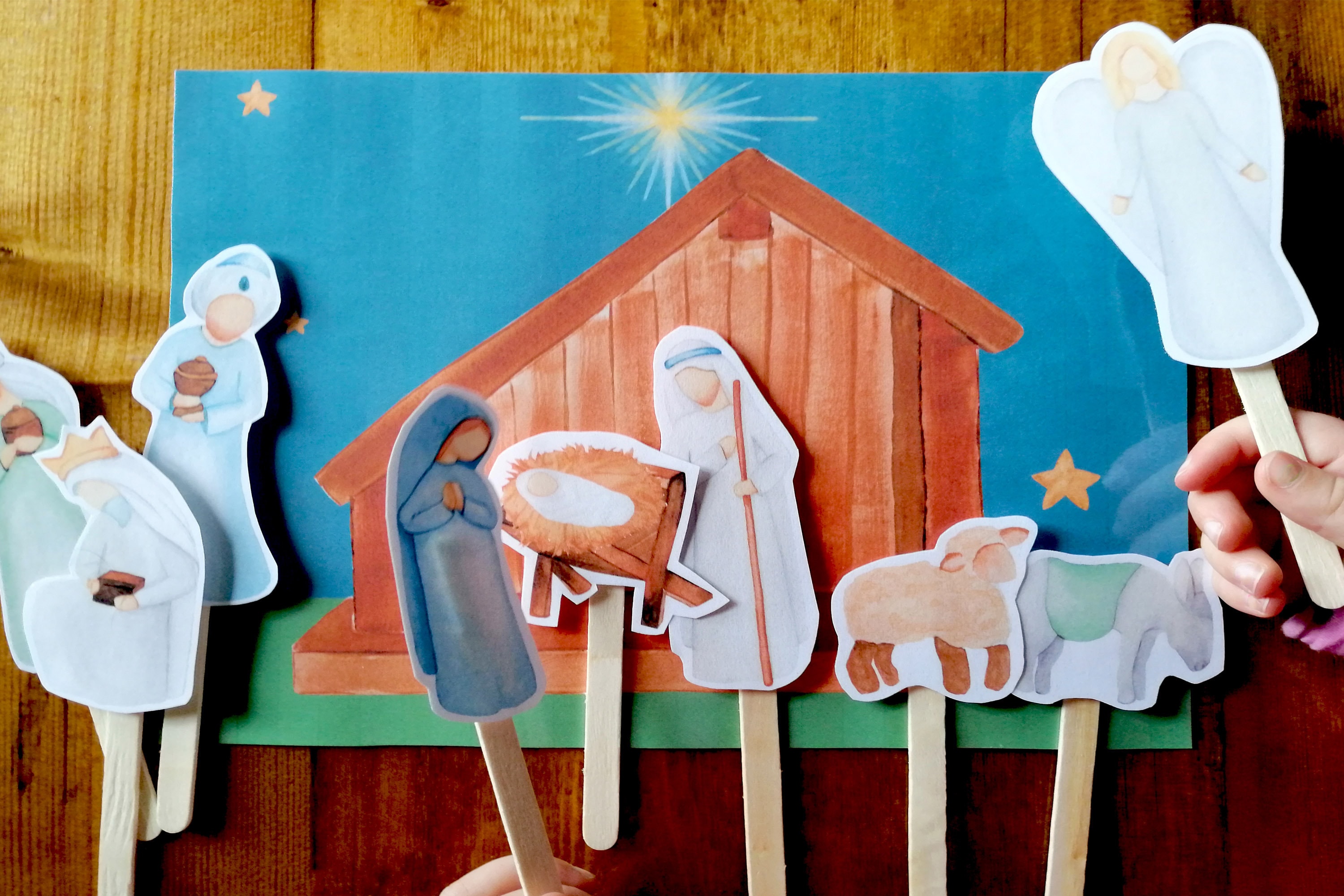 Nativity Printable Kids, the Story of Christmas Scripture Cards, Paper ...