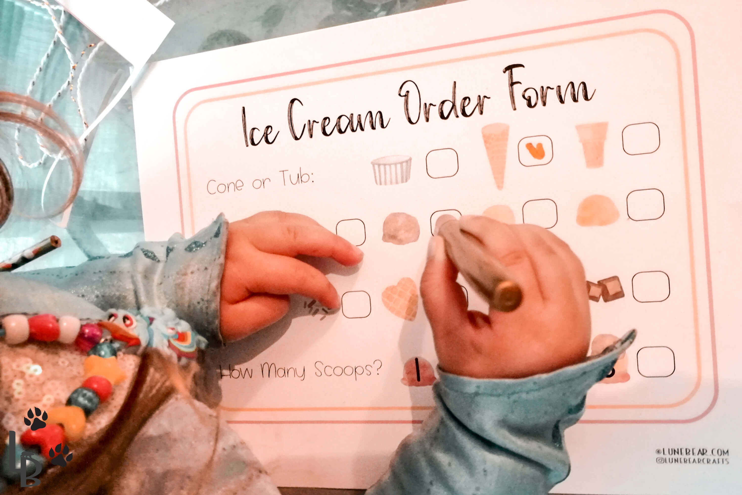 Ice Cream Pretend Play PDF Role Play Download Ice Cream | Etsy