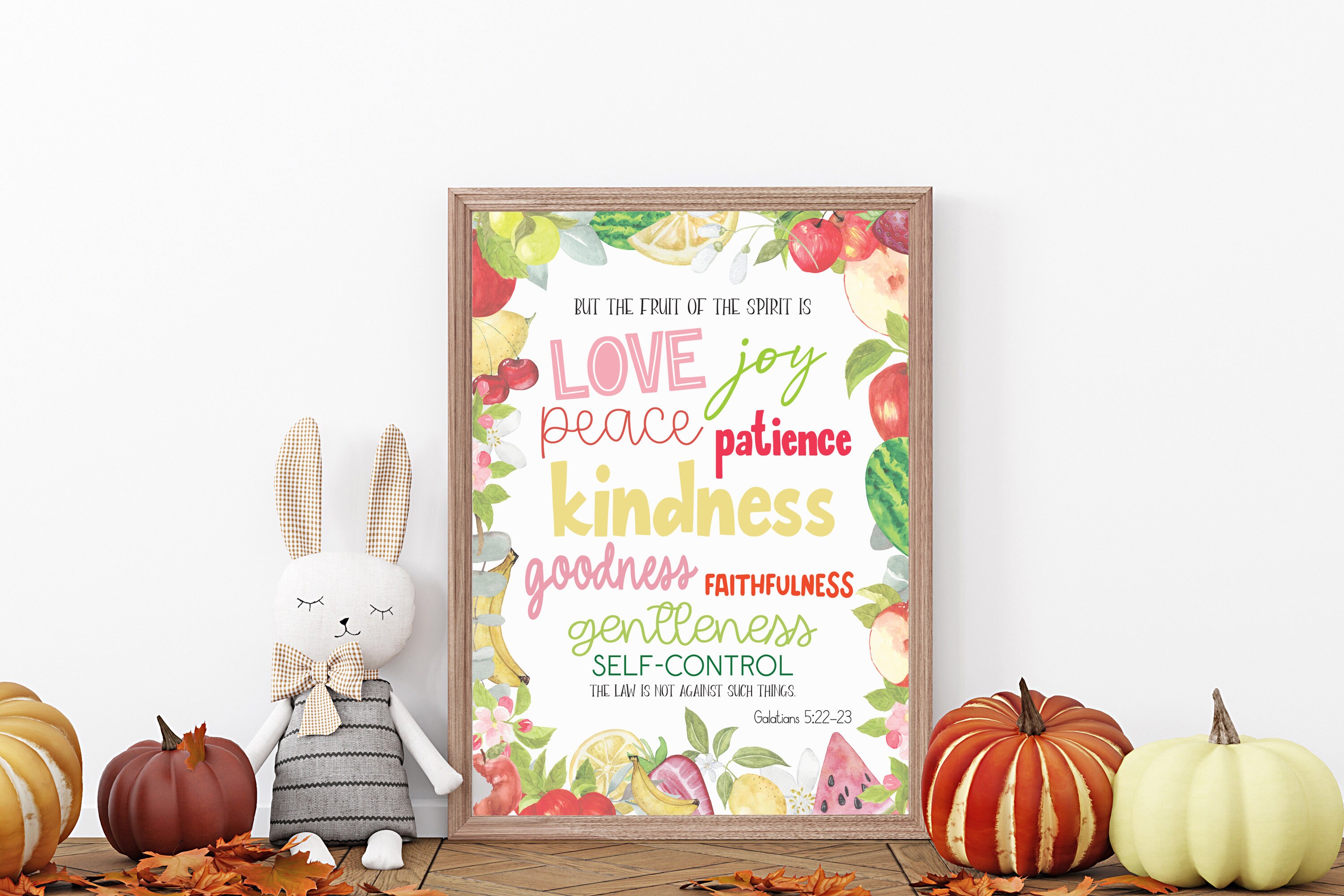 Fruit of the Spirit Memory Verse PDF Preschool Printable | Etsy