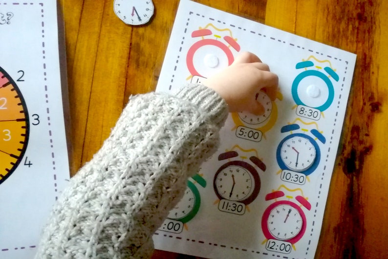 Learn to Tell Time Bundle, Printable Clock, Kids Learning Game ...