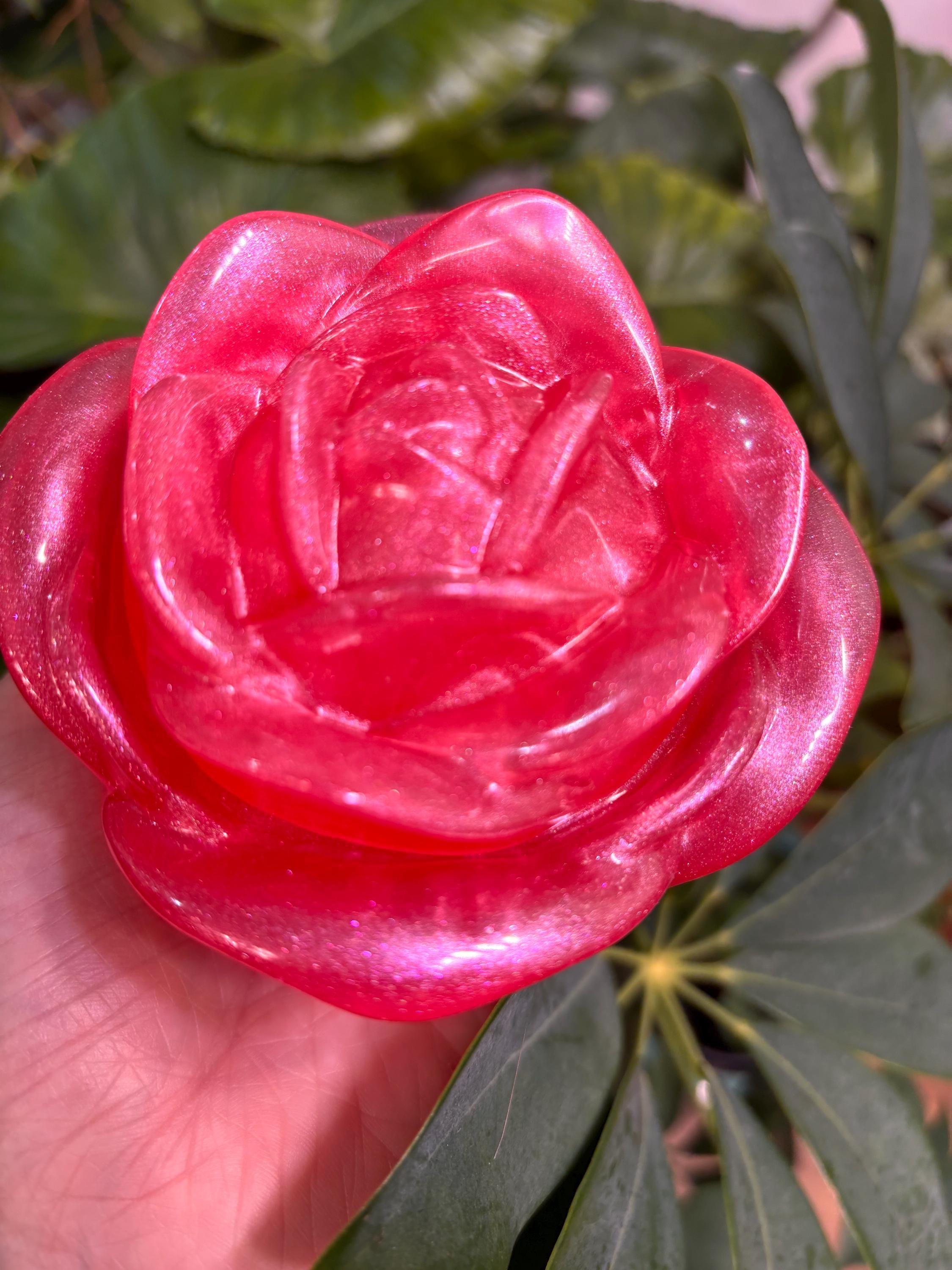XL Creamy Pink Rose Poker Lidded Ashtray - Etsy