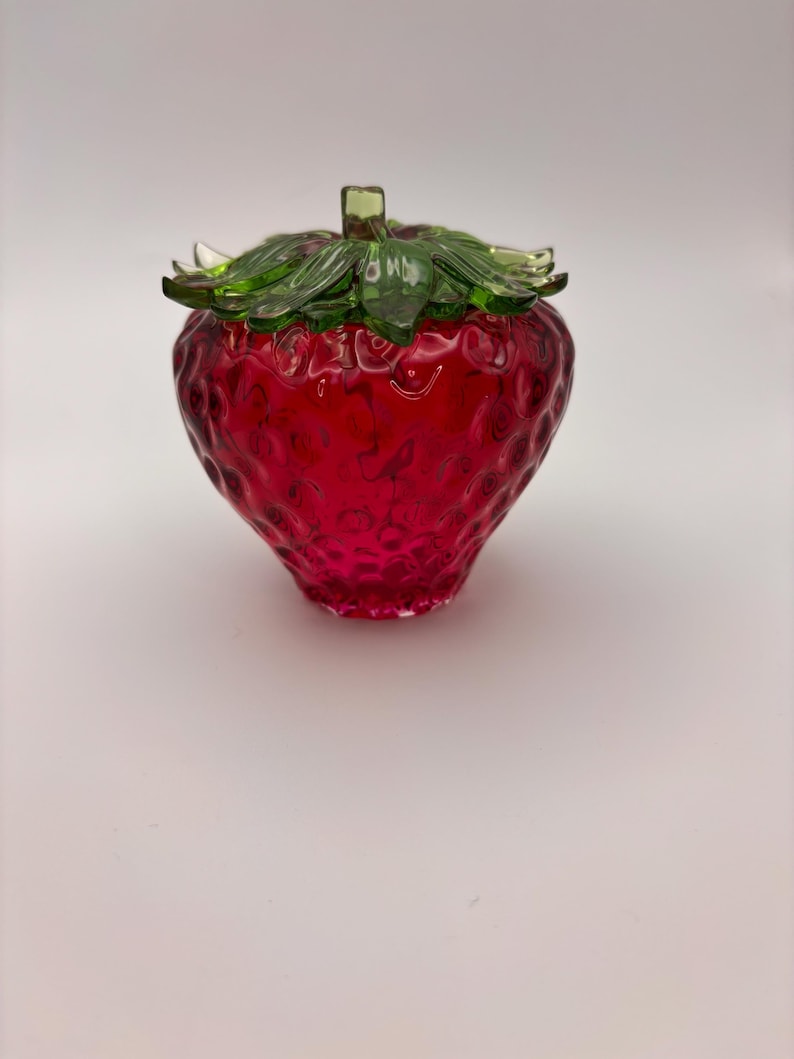Ruby Red Strawberry Poker Ashtray With Lid - Etsy