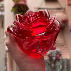 XL Red Rose Poker Lidded Ashtray - Etsy