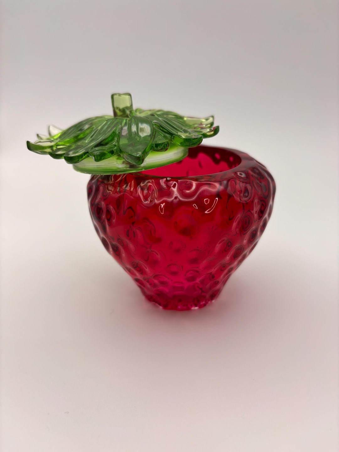 Ruby Red Strawberry Poker Ashtray With Lid - Etsy
