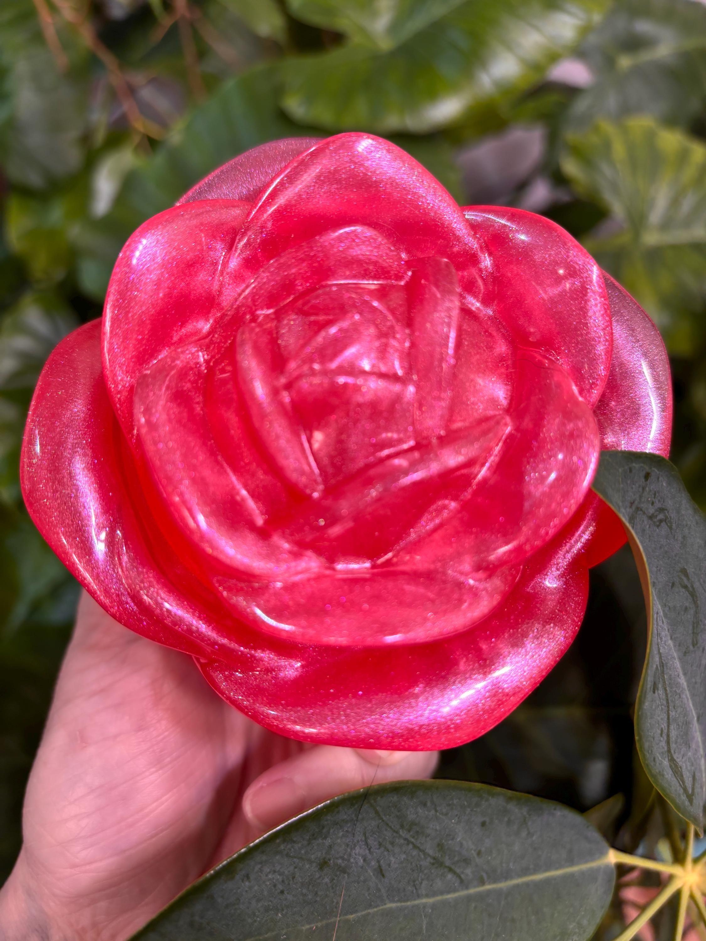 XL Creamy Pink Rose Poker Lidded Ashtray - Etsy