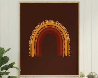 Vibrant Retro Psychedelic Digital Poster Featuring a Strong - Etsy