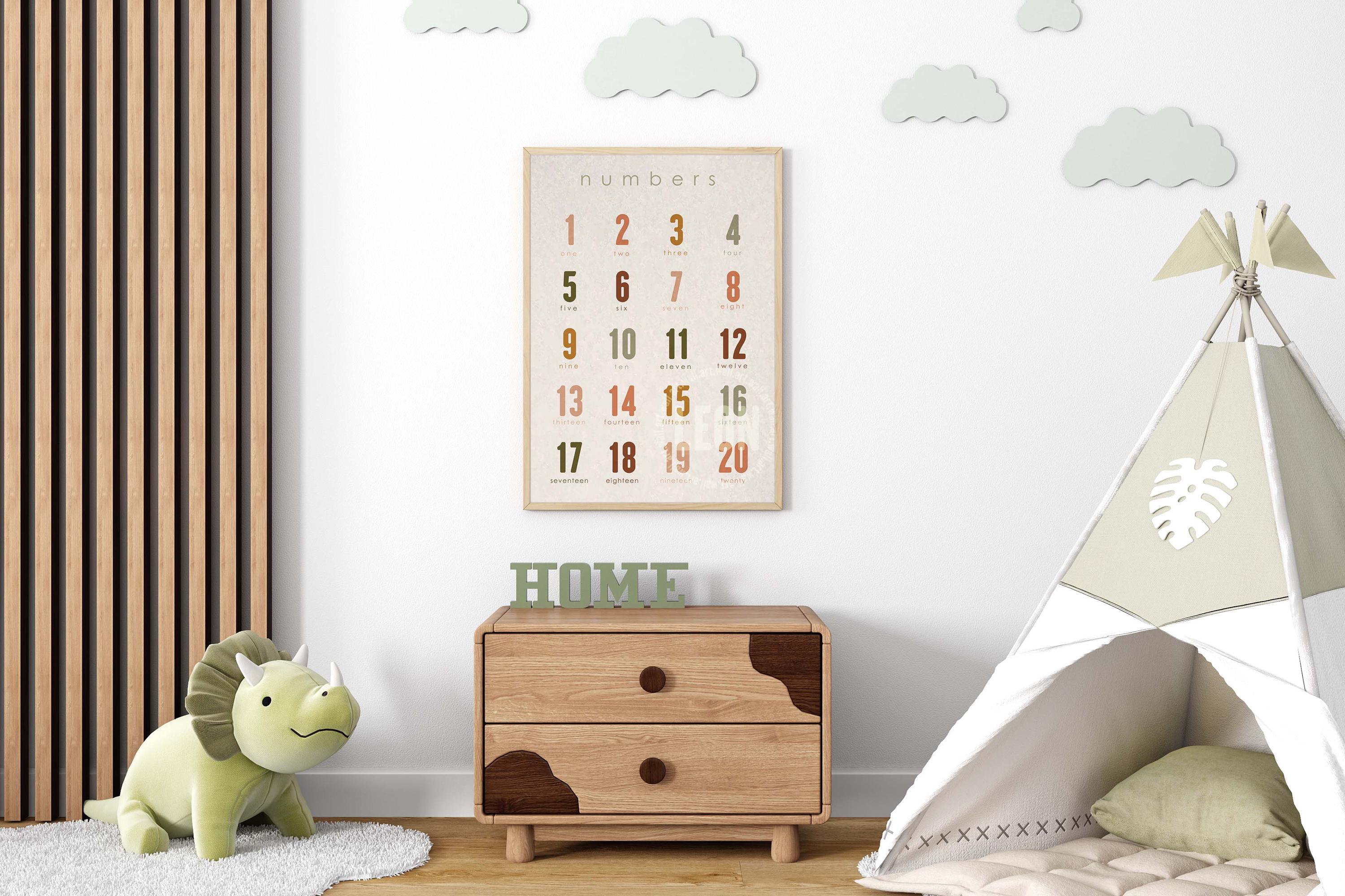 Boho Numbers Poster: Montessori Waldorf Classroom Decor (digital ...