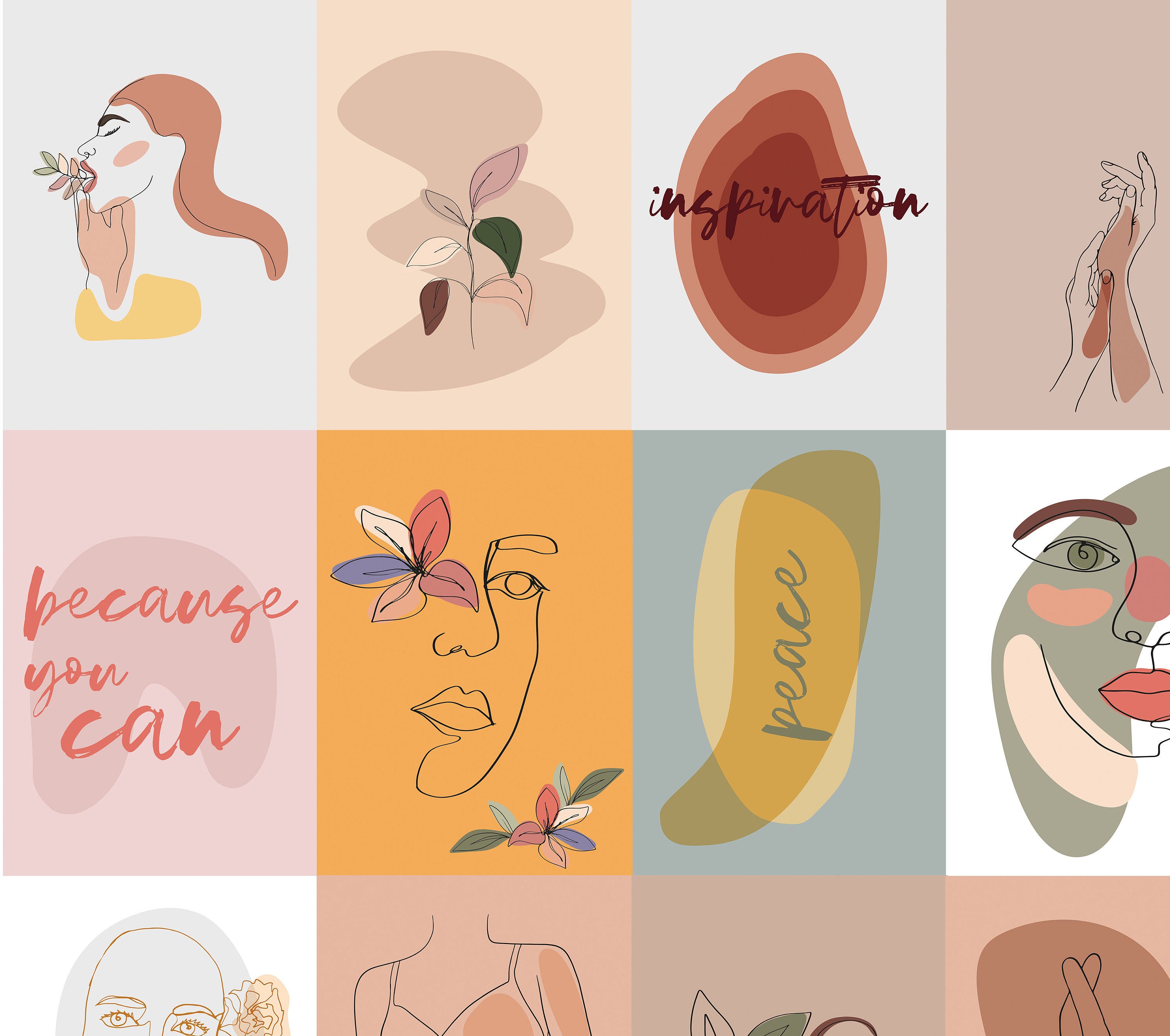 Pastel Collage Kit, Collage Kit Wall Decor, Pink Collage Kit, Collage ...