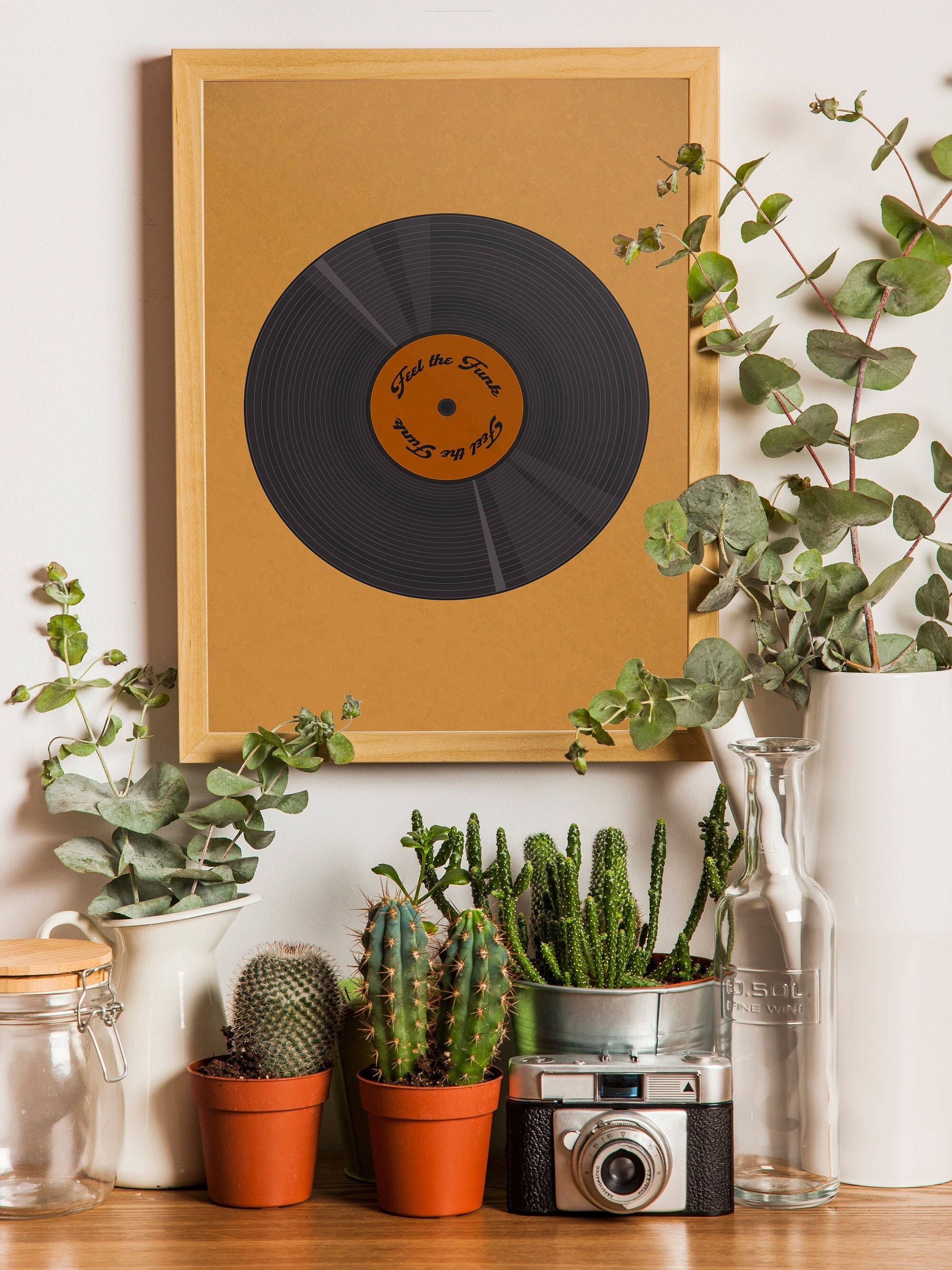 Retro Vinyl Record Art Print: 70s Home Decor - Etsy