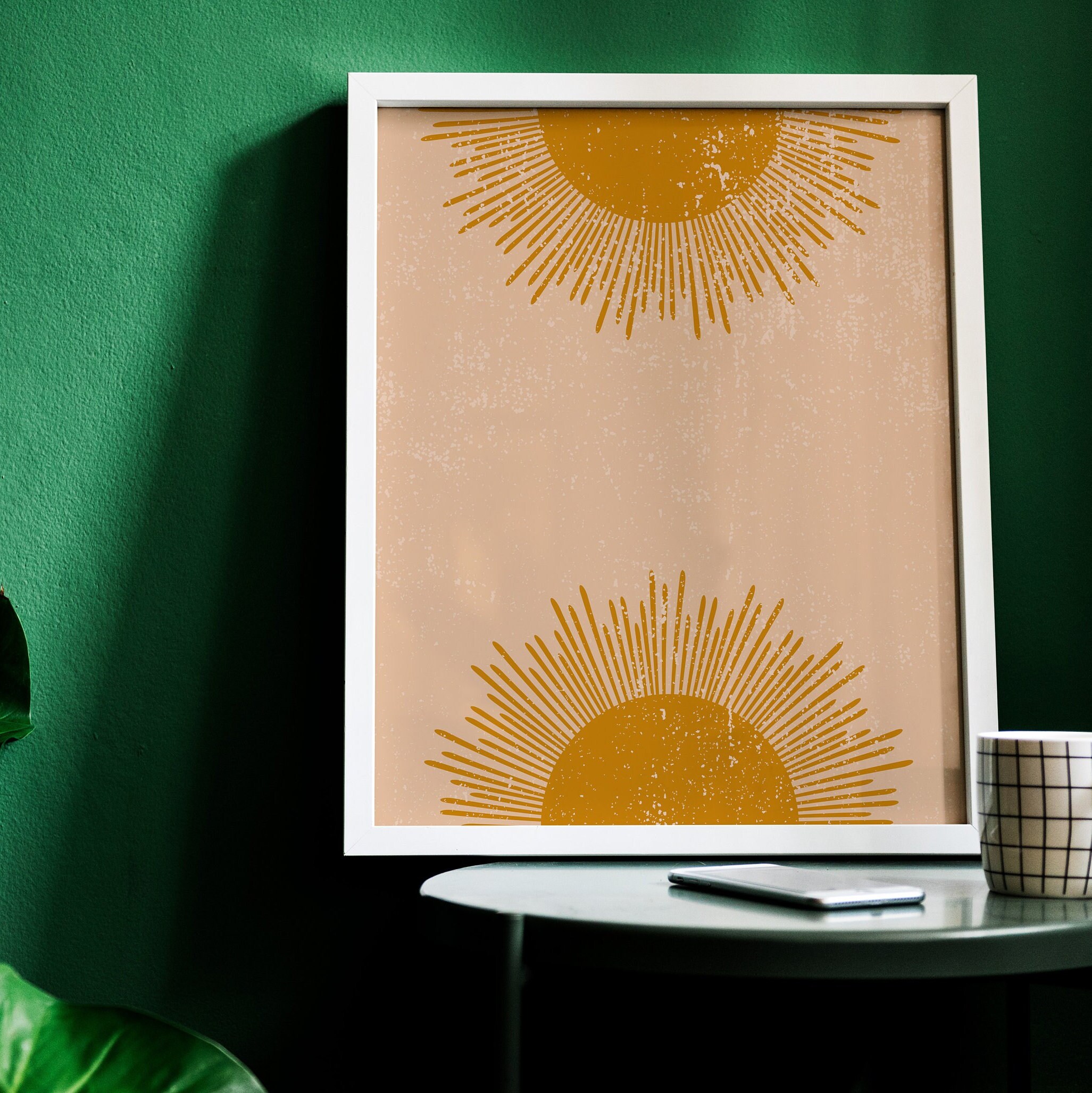 Retro Sun Poster, Sun Illustration, Sun Art Print, Vintage Poster ...