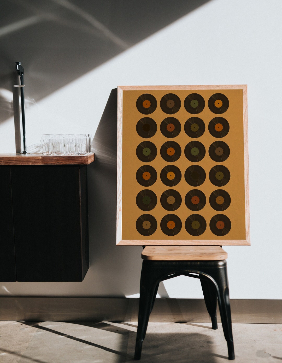 Retro 70s Vinyl Record Art Print: Groovy Home Decor (digital Download ...