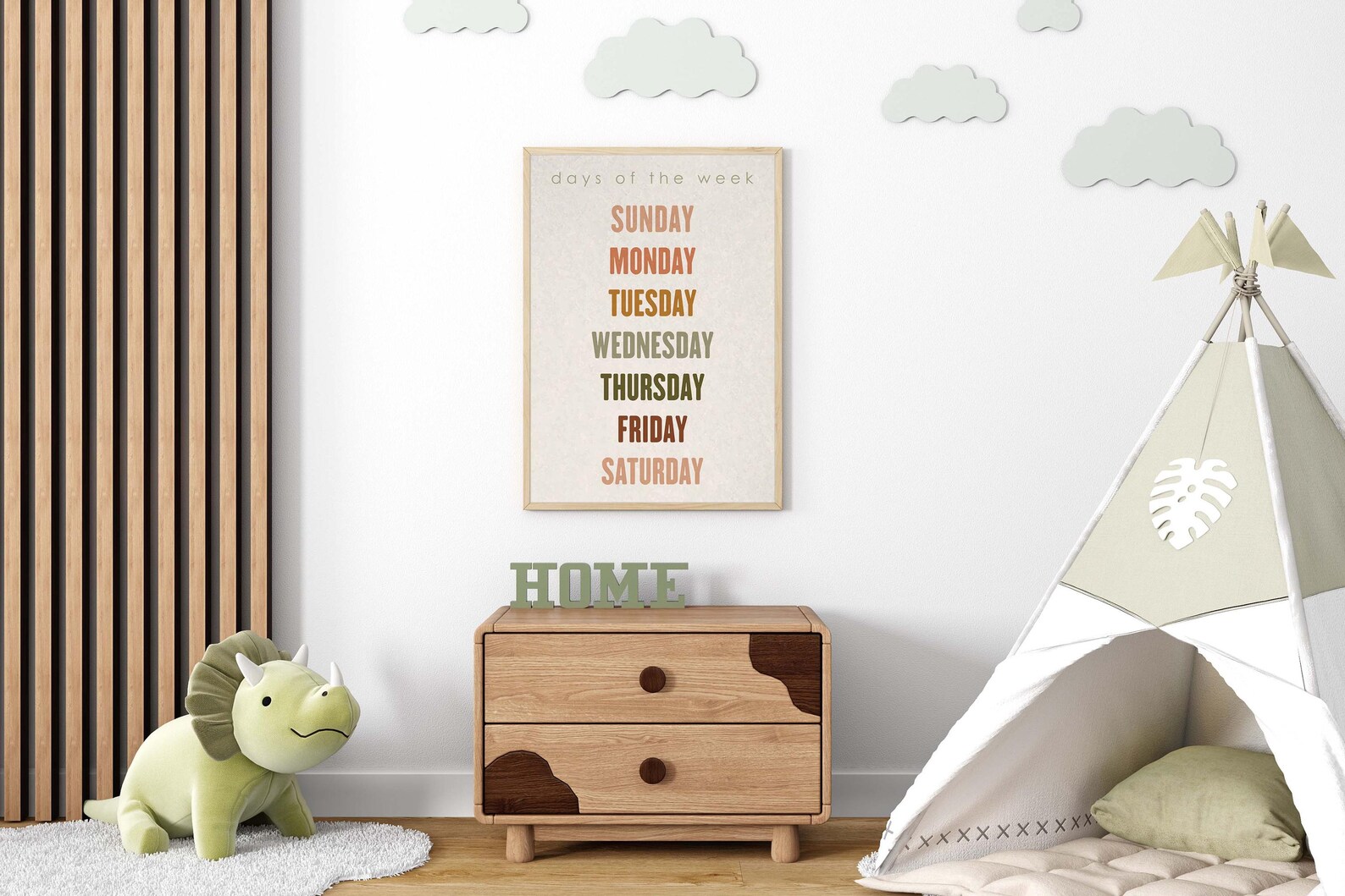 Days of the Week Printable: Boho Homeschool Decor (digital Download - Etsy