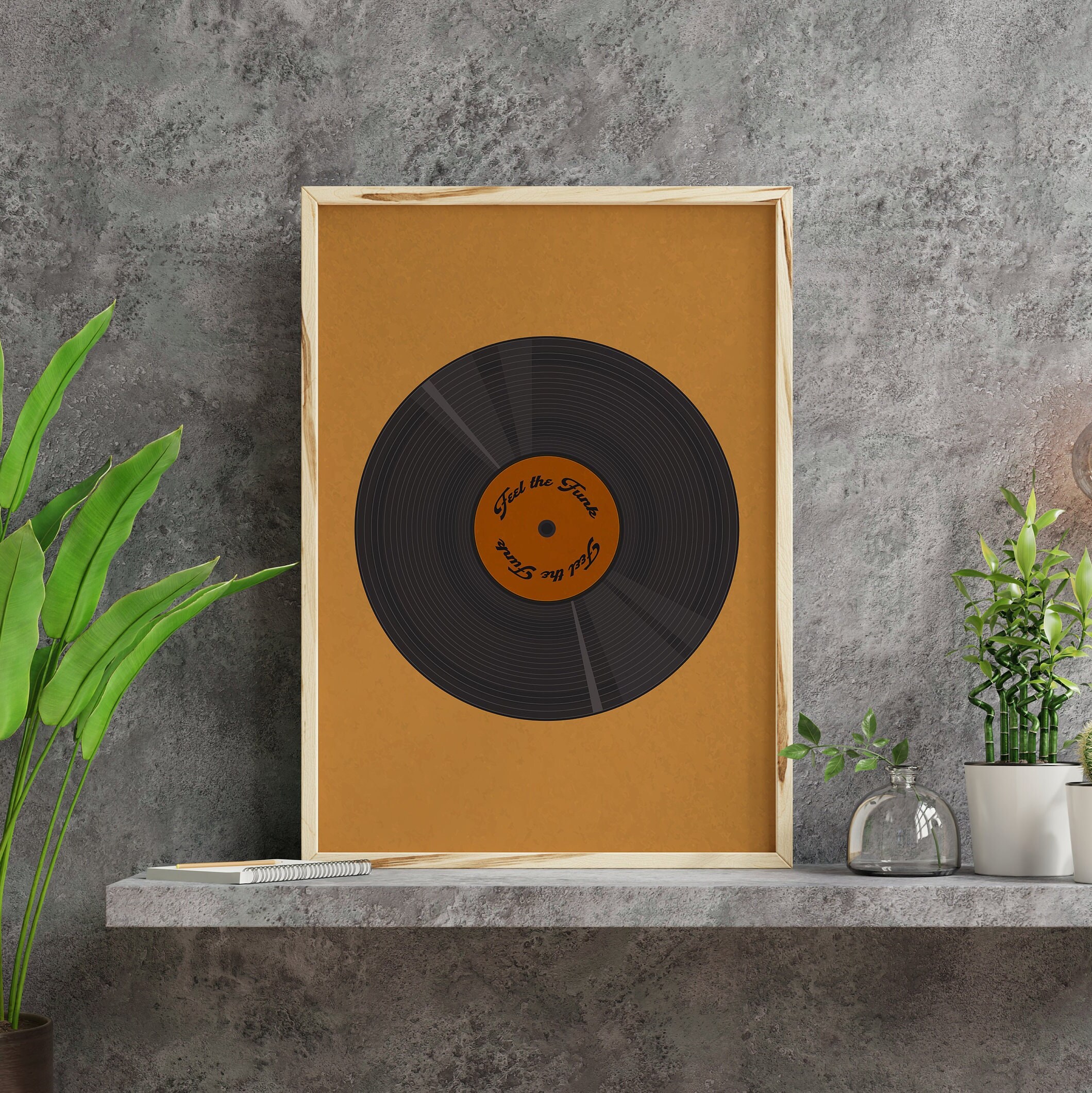 Retro Vinyl Record Art Print: 70s Home Decor - Etsy