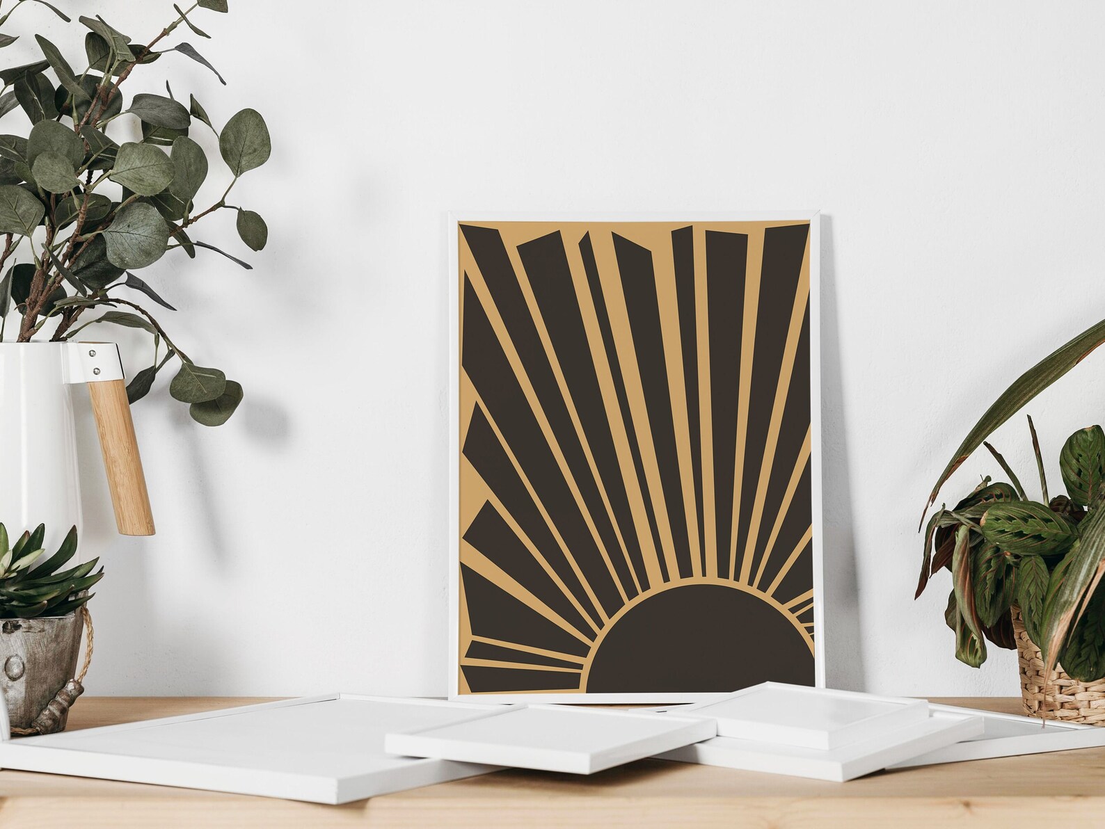 Black Sun Art Print: Abstract Minimalist Wall Art (digital Download) - Etsy