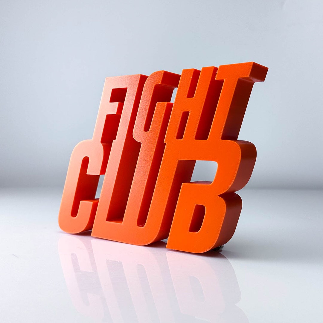 Fight Club Figure Cadeau Décoration de Maison Bureau Décor Logo Statue ...