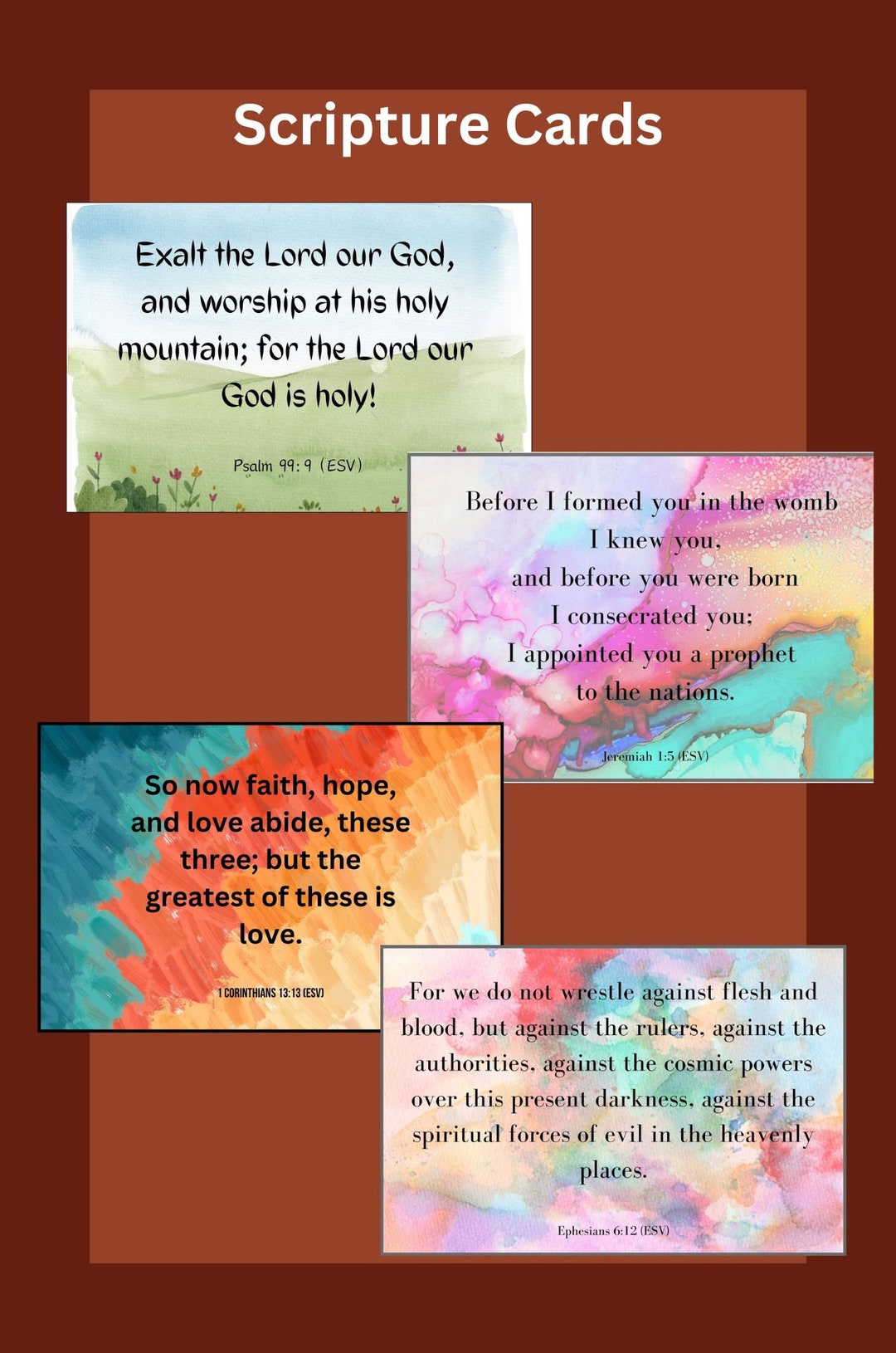 Bible Verse Cards | Scripture Cards | Printable | Memory Verse Cards ...