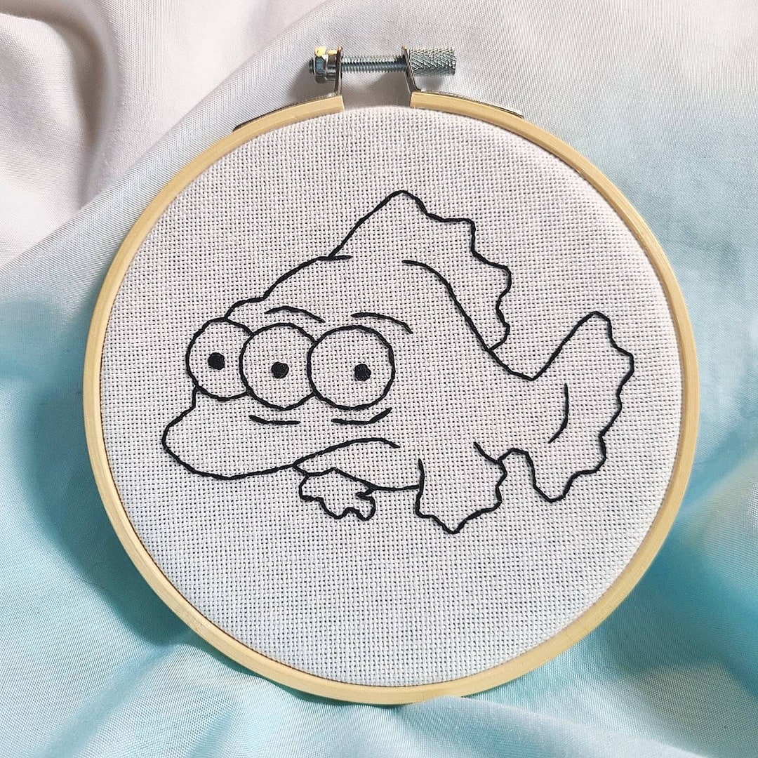 Blinky the Three-eyed Fish | the Simpsons Embroidery | Ready-to-ship 5 ...