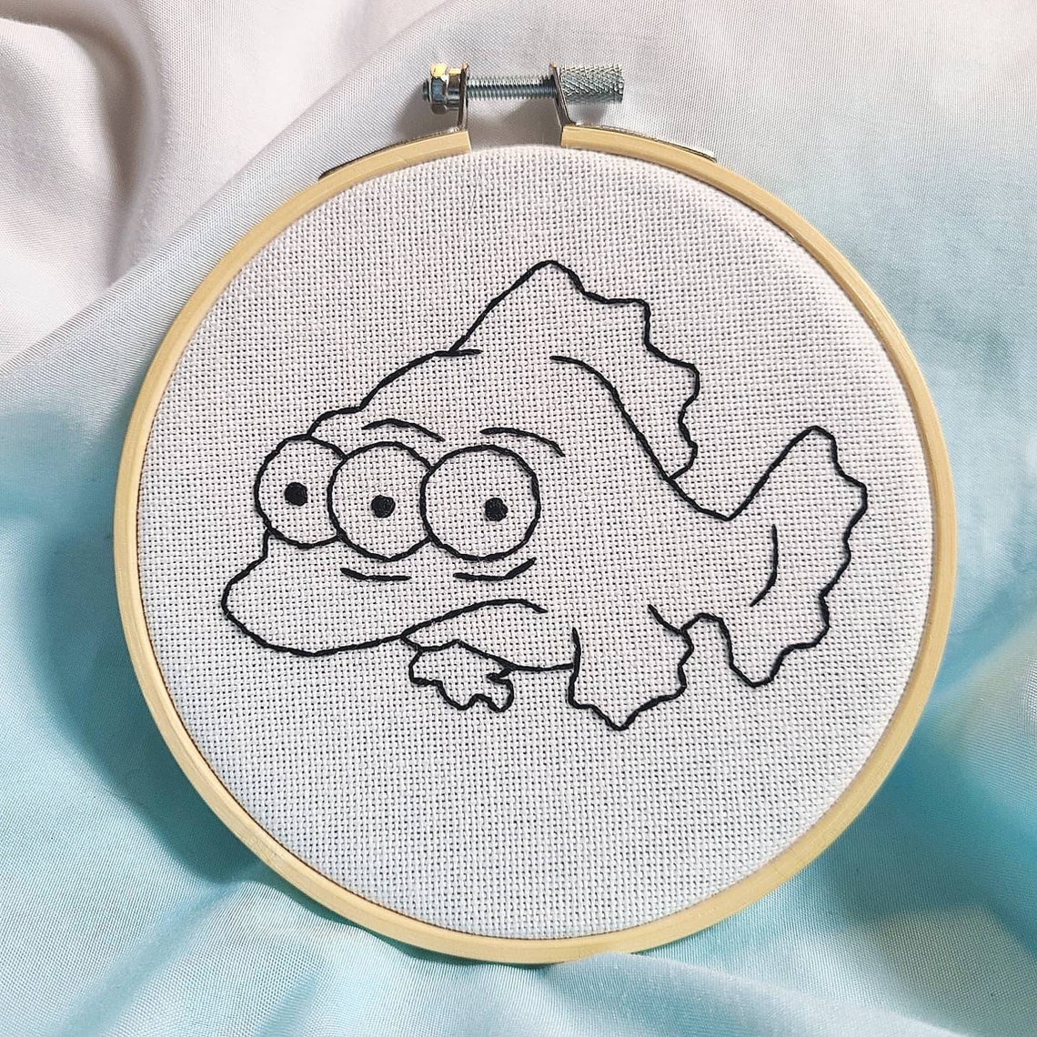 Blinky the Three-eyed Fish | the Simpsons Embroidery | Ready-to-ship 5 ...
