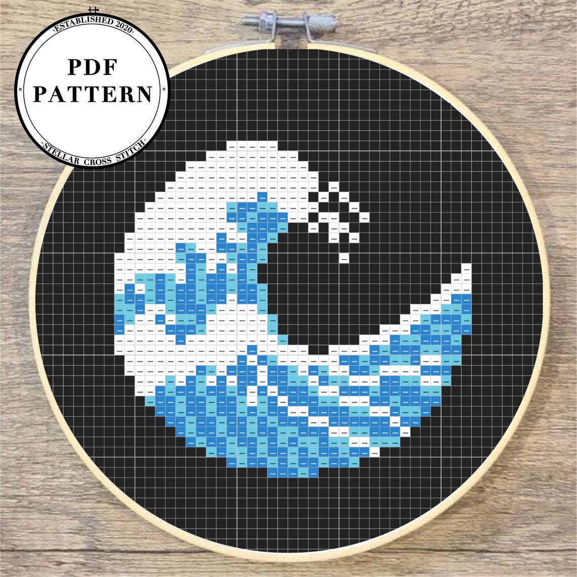 Waves Cross Stitch Digital PDF Pattern - Etsy