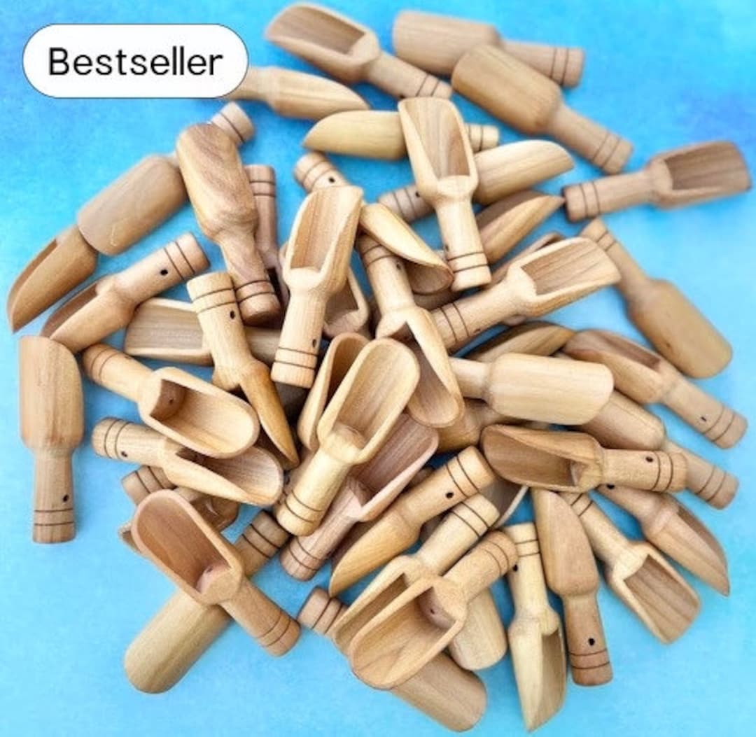 Bulk Mini Wooden Scoops Wholesale Small Scoops for Gift Bulk Wooden ...