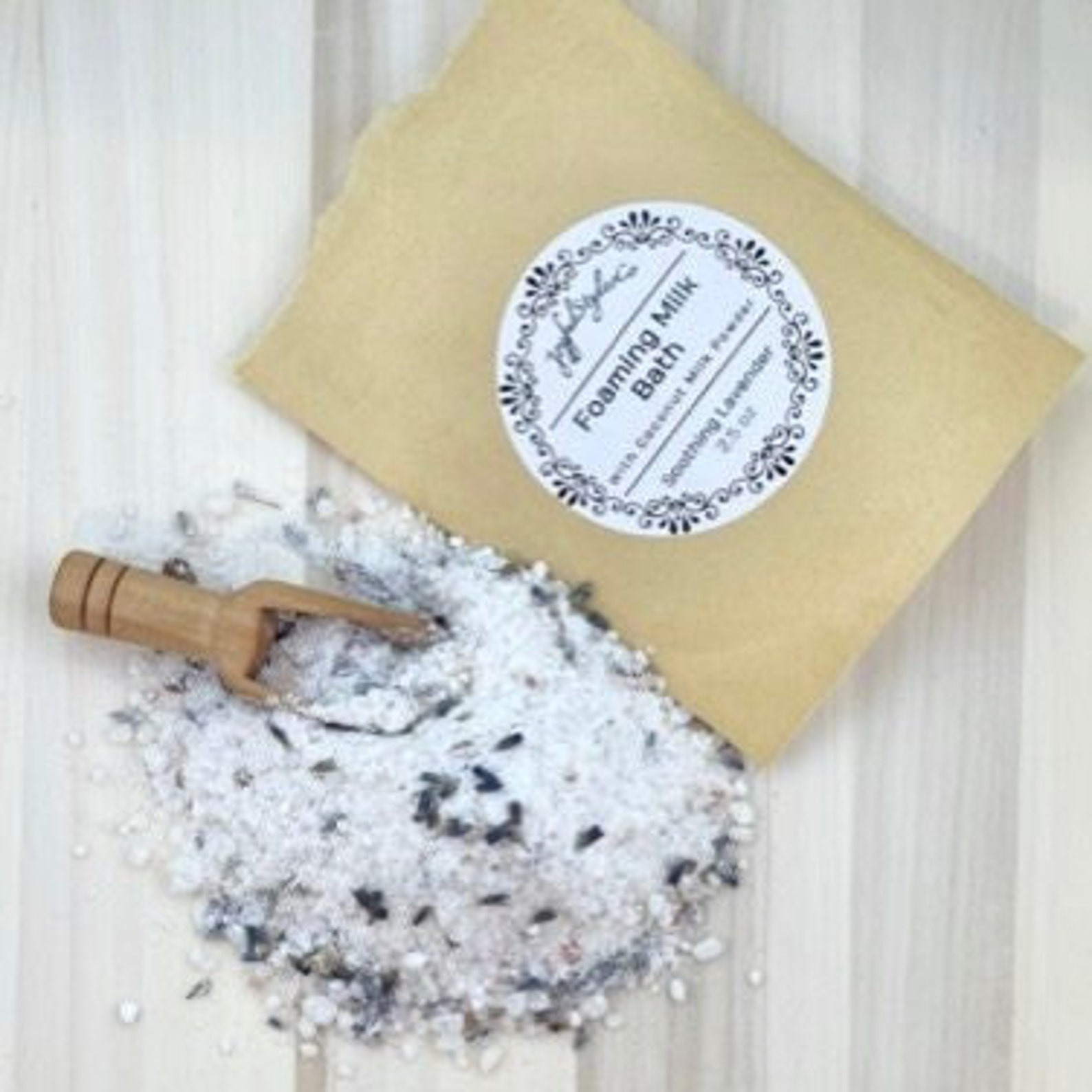 Milk Bath Party Favor Coconut Milk Powder Paper Pouch Milk - Etsy