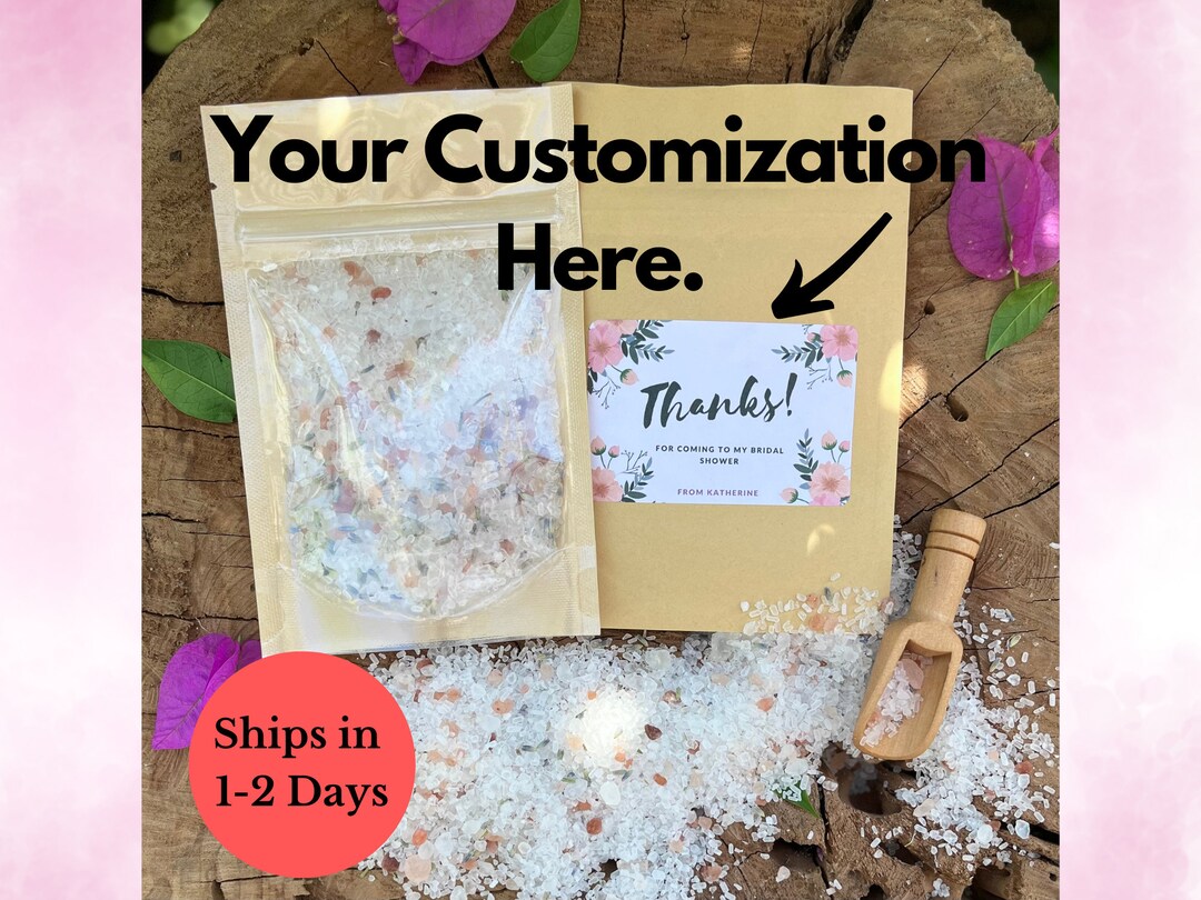 Bridal Shower Favor Bath Salt Packet Bridal Shower Gift Party Favor ...