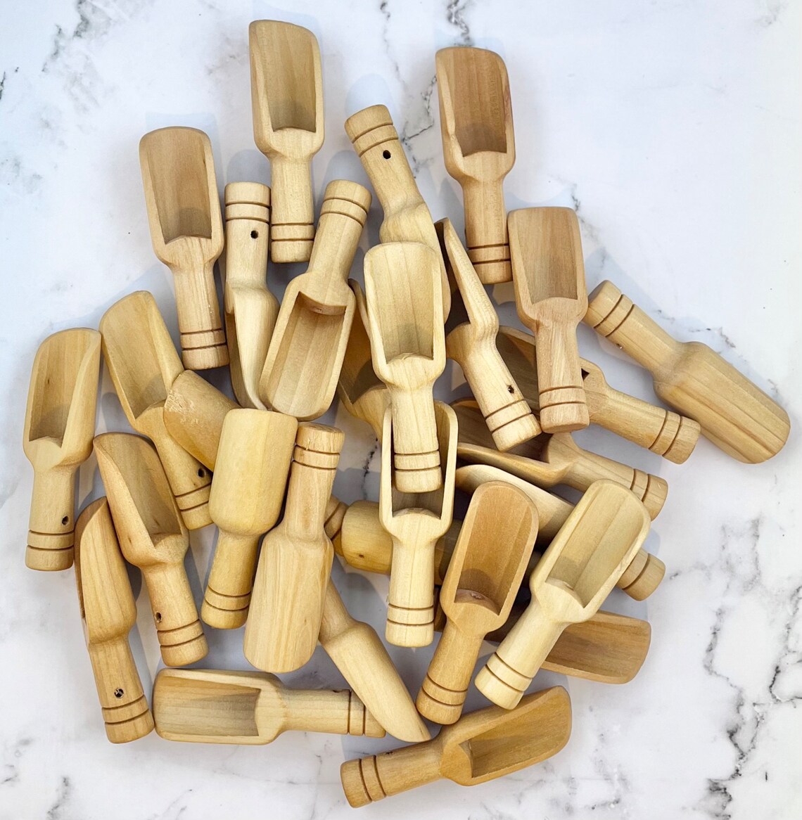 Wooden Scoop Bath Salts Kraft Scoop Small Spoon for Gifts Decorative ...