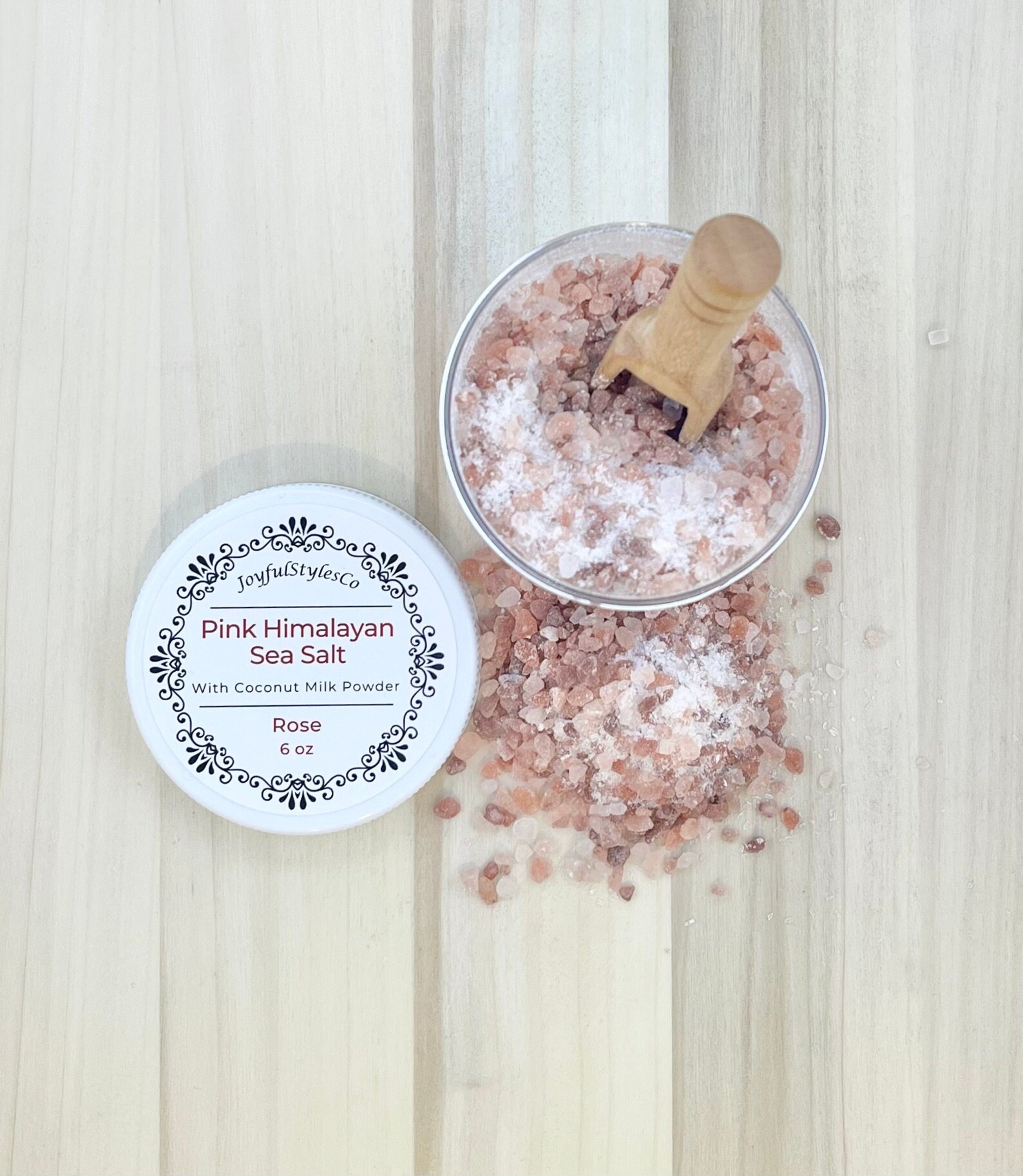 6 Oz Bath Salt Spa Gift Essential Oil Spa Salt Gift for Her Pink ...