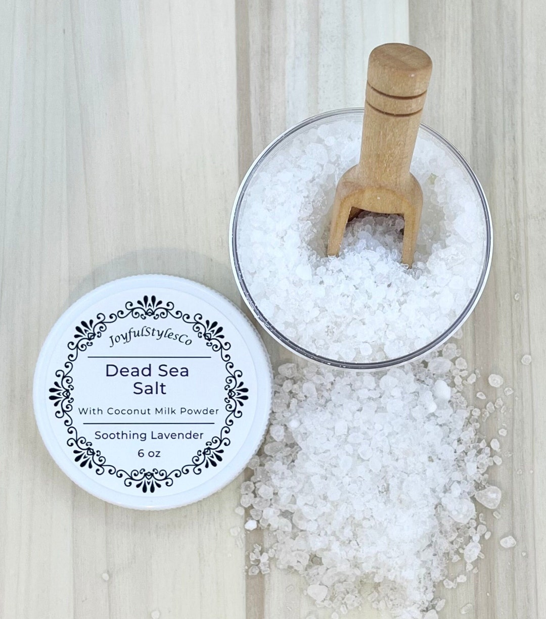 6 Oz Bath Salt Spa Gift Essential Oil Spa Salt Gift for Her Dead Sea ...