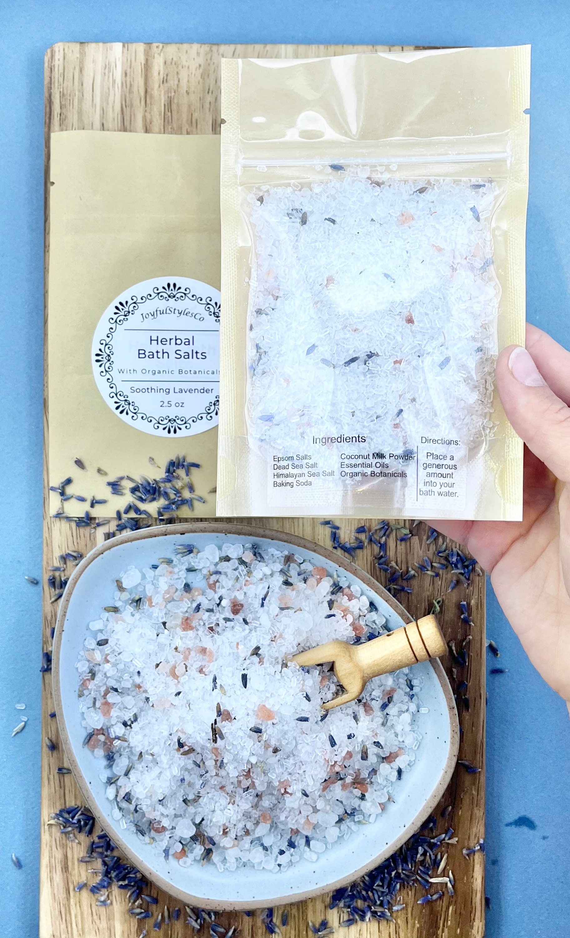 Bath Salt Gift Set Packet Herbal Bath Salt Sampler Bath Packet ...