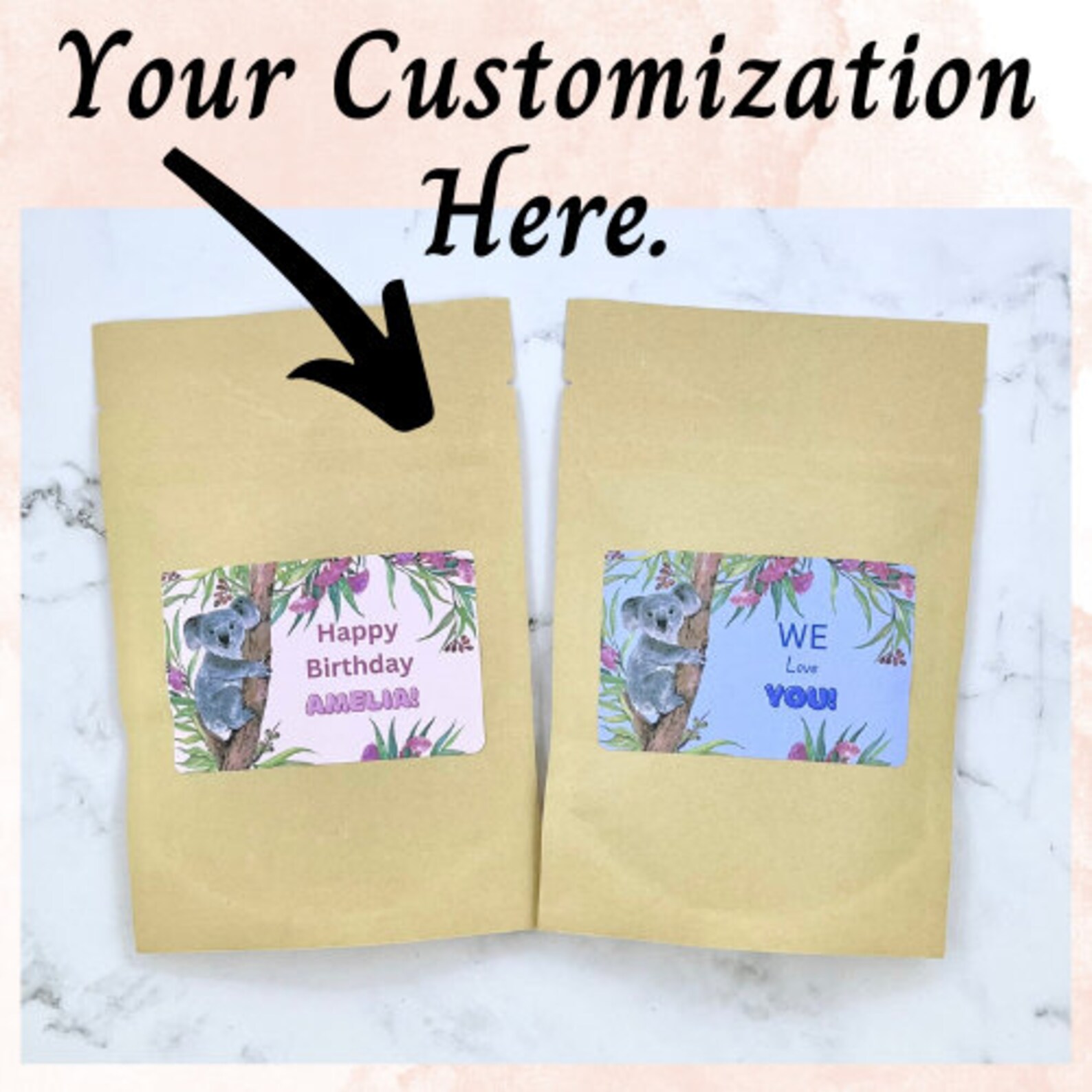 Sealable Pouch Party Favor Pouch Small Bag Paper Re-sealable Bag Gift ...