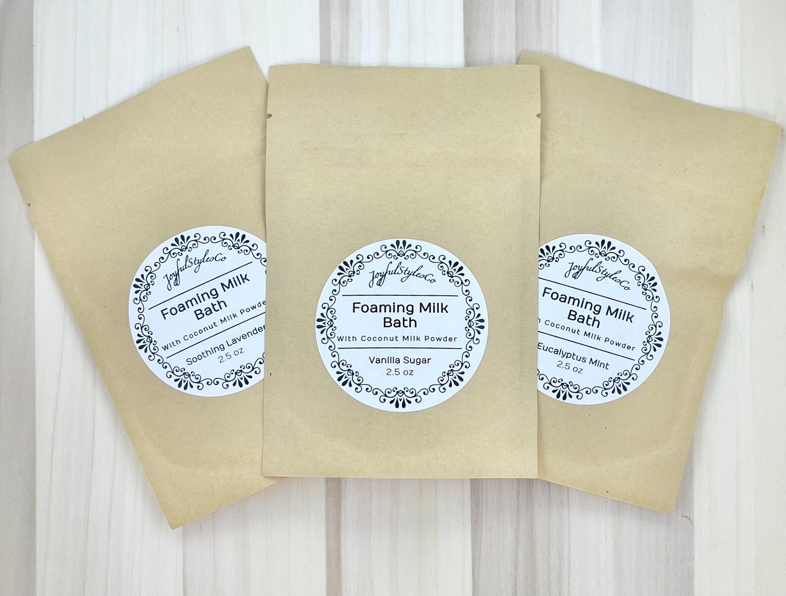 Milk Bath Party Favor Coconut Milk Powder Paper Pouch Milk - Etsy