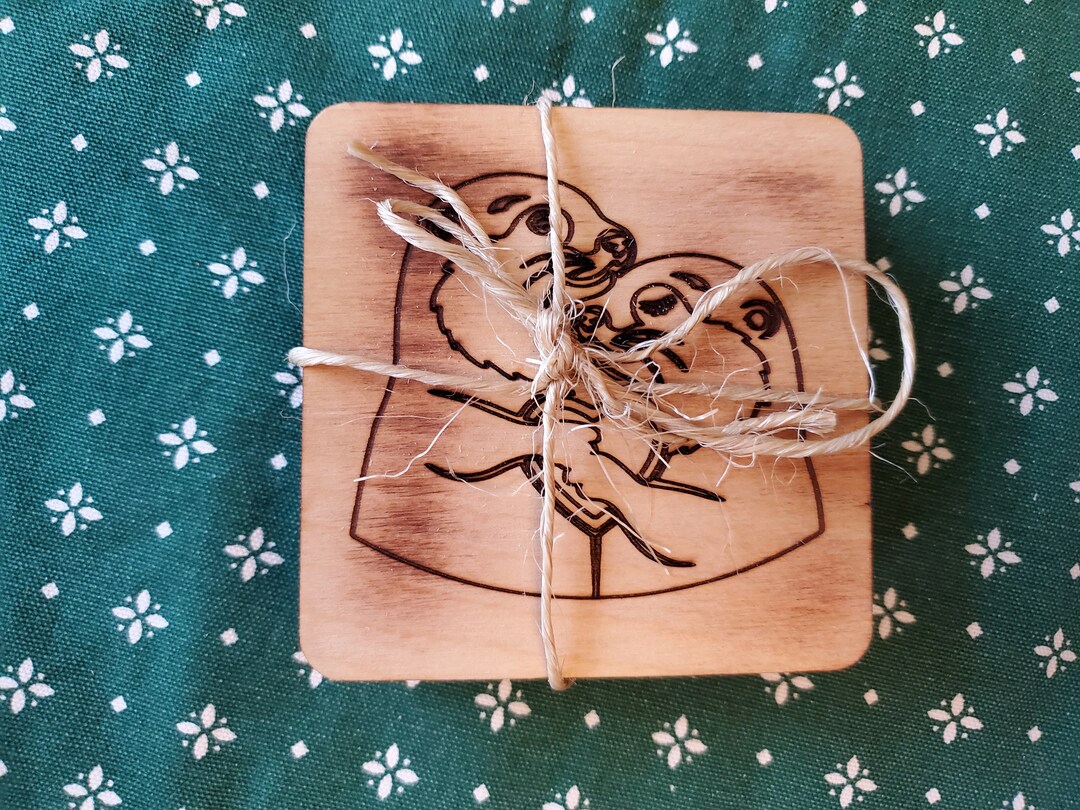 Otters in Love Coaster Set - Etsy