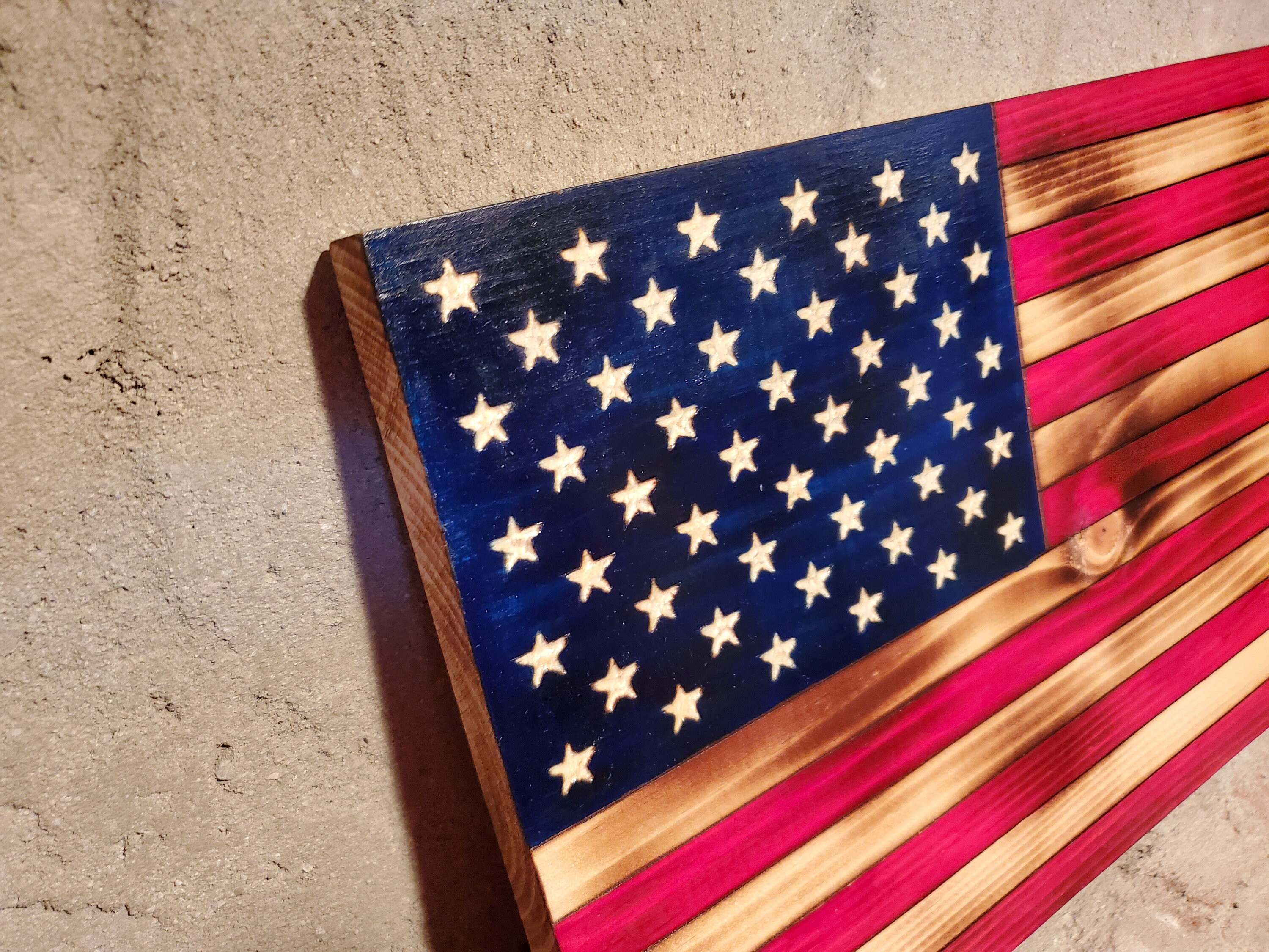 American Flag Wood Plaque - Etsy
