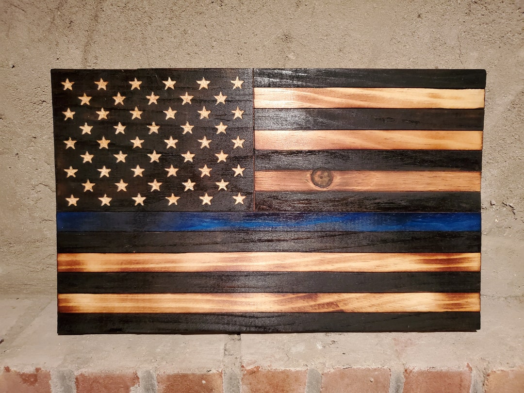 Thin Blue Line Wall Plaque - Etsy