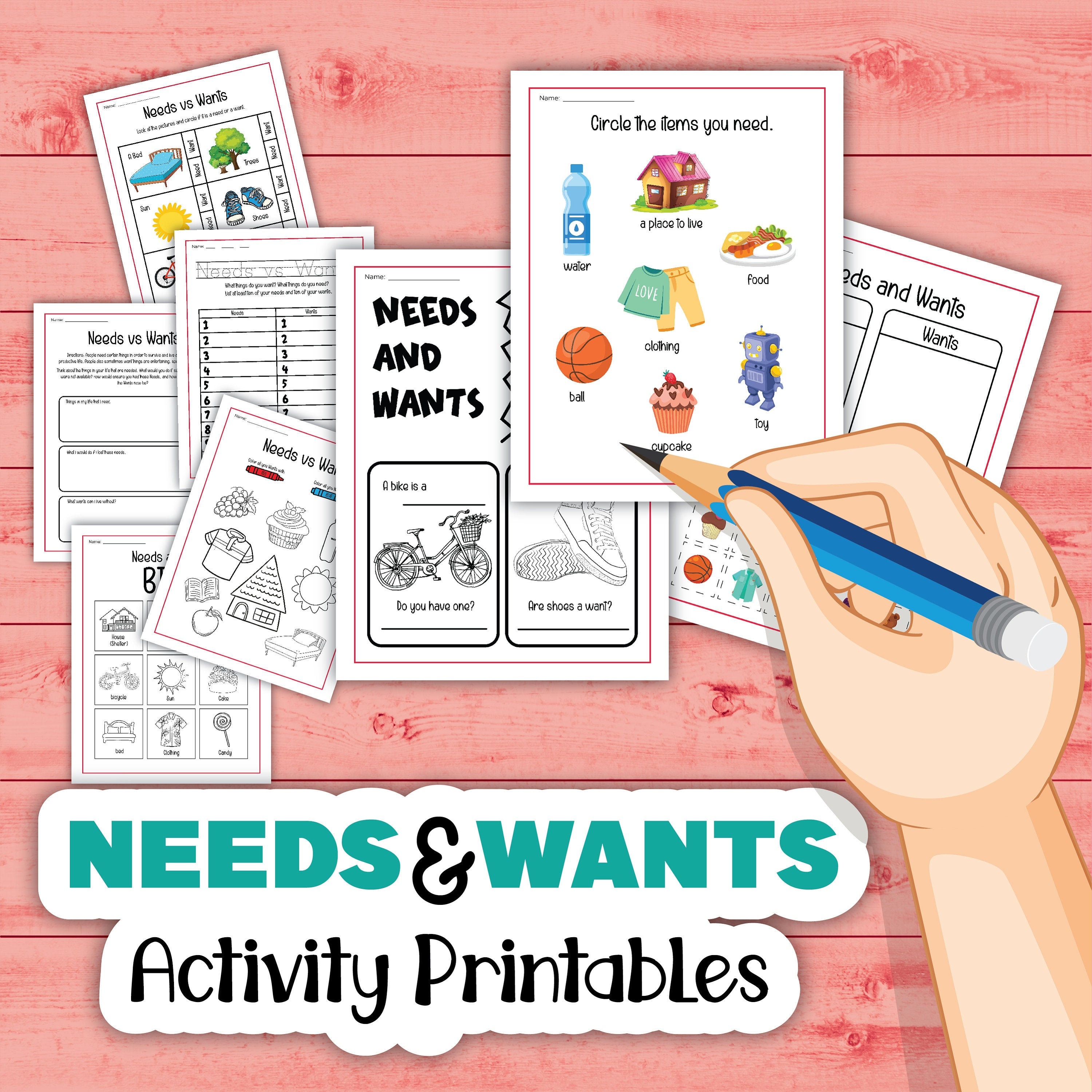 Needs And Wants Worksheet