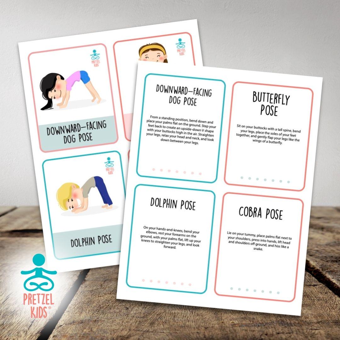 Animal Yoga Poses For Kids Printable Cards For Kids Yoga Activities