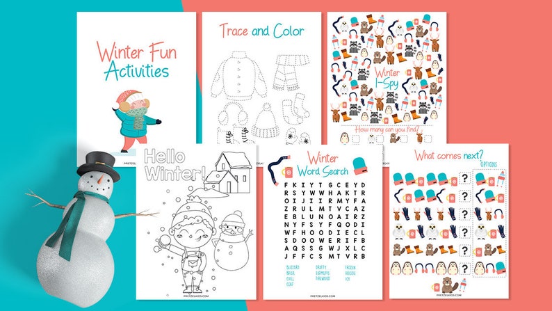 Winter Fun Activity Printables - Etsy