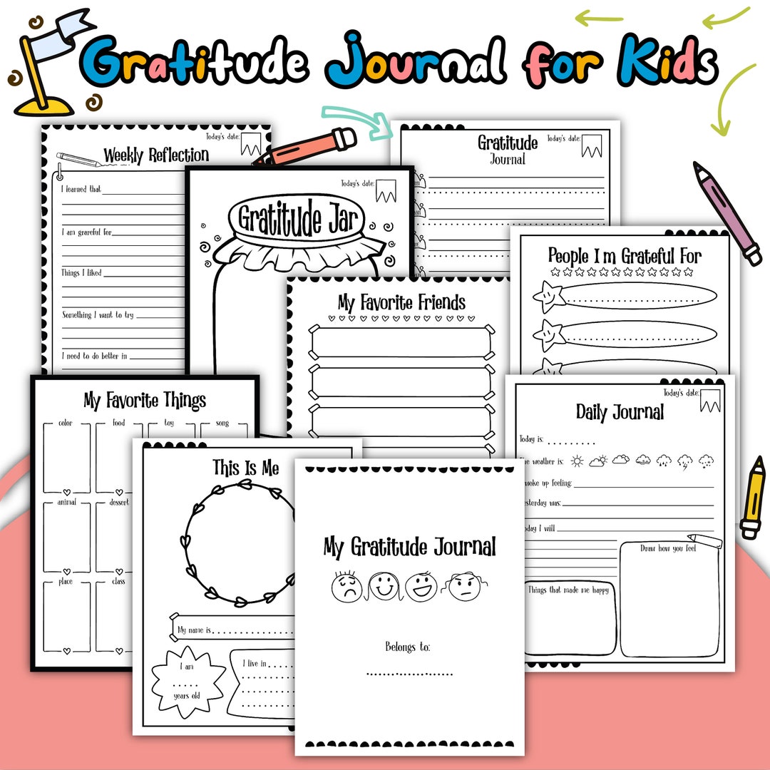 Gratitude Journal for Kids! - Etsy