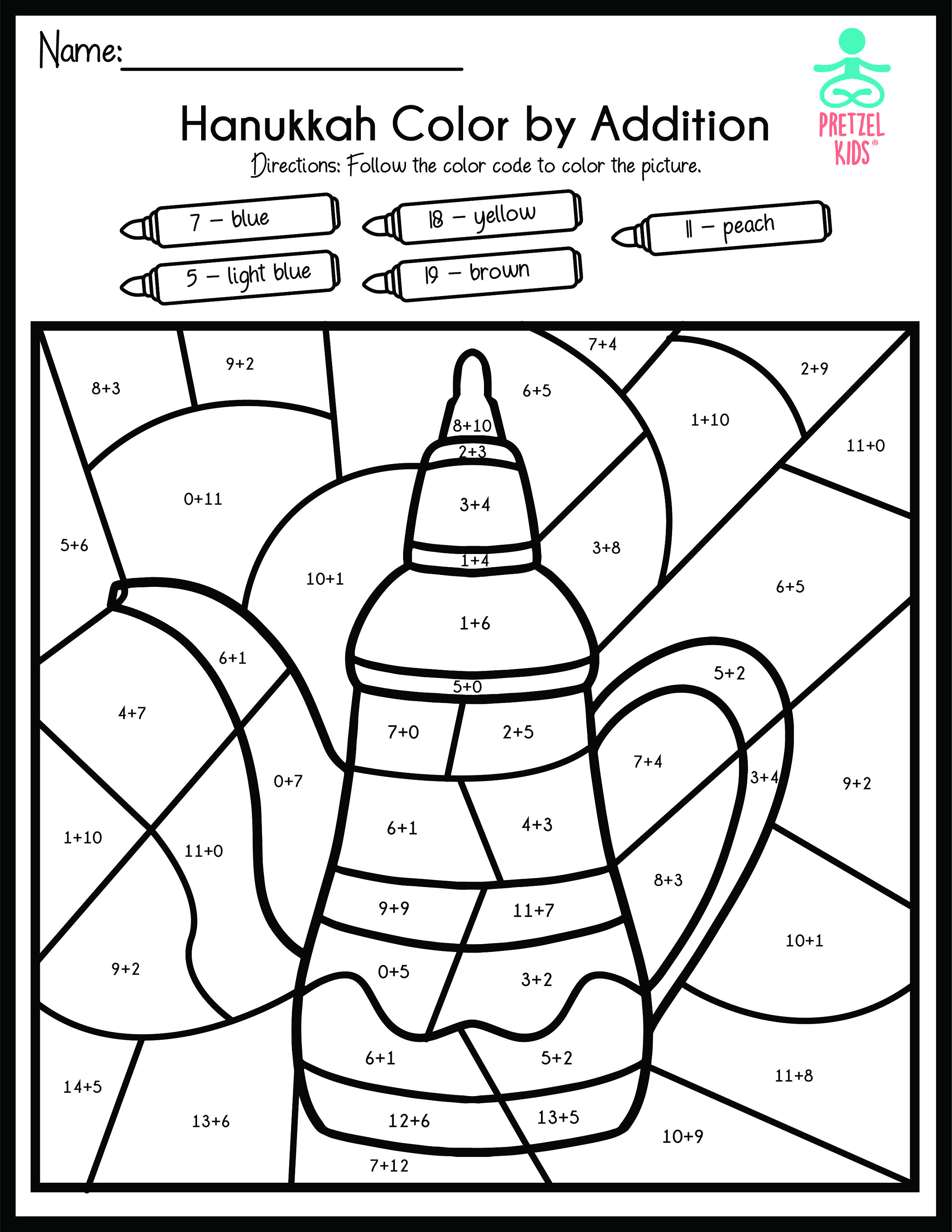 Hanukkah Color by Number Activity Book for Kids! - Etsy