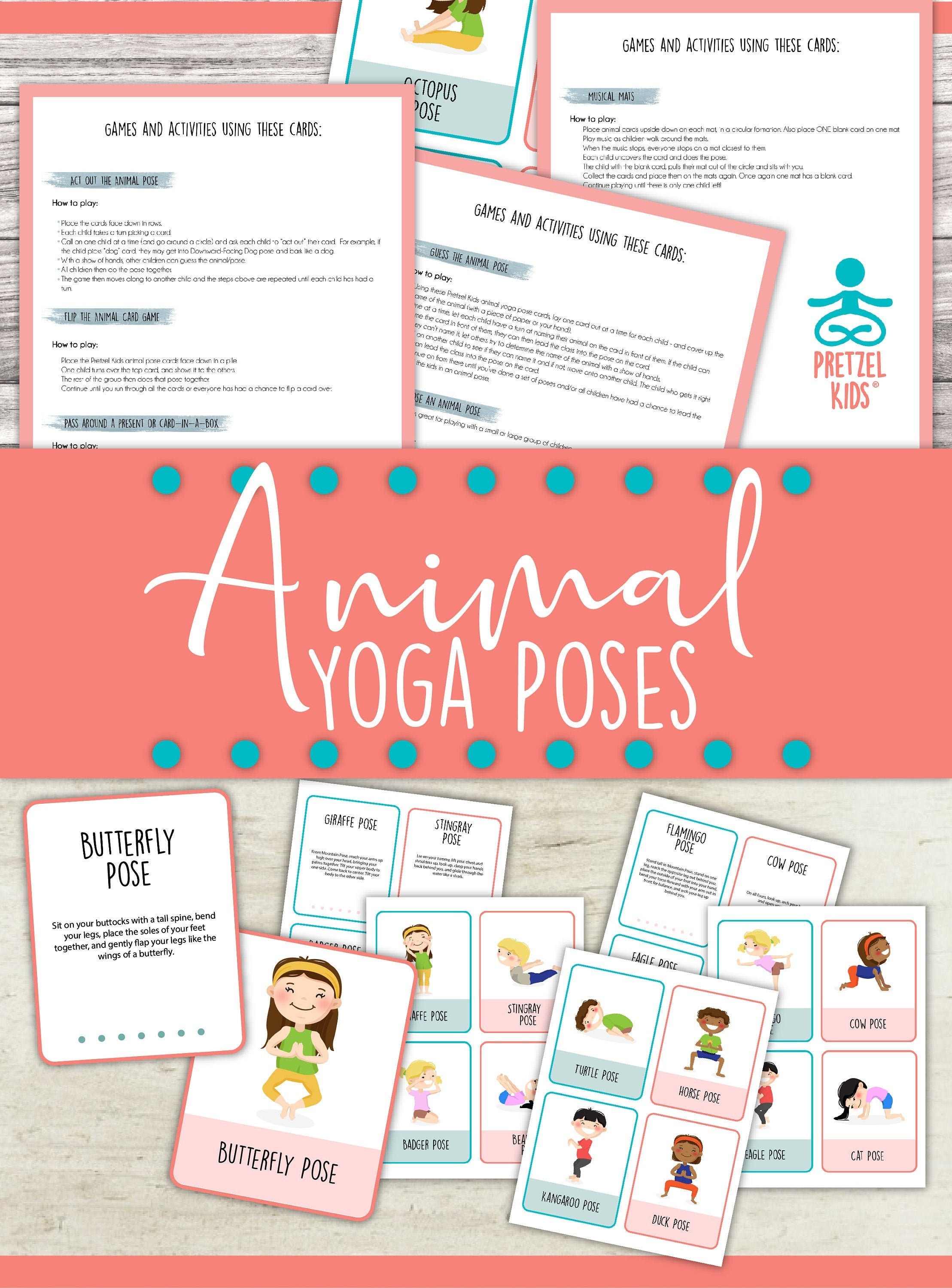 Bundle! Animal Yoga Poses & Mindfulness Activities for Kids! Printable ...