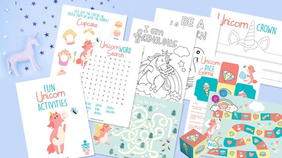 Unicorn Activity Printable | Etsy