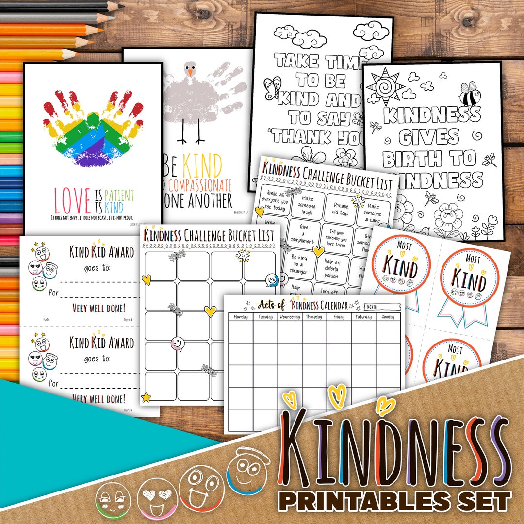 Kindness Activity Pack for Kids - Etsy Canada