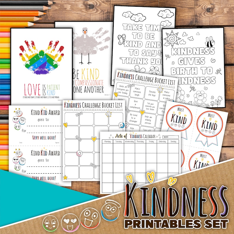 Kindness Activity Pack for Kids - Etsy Canada