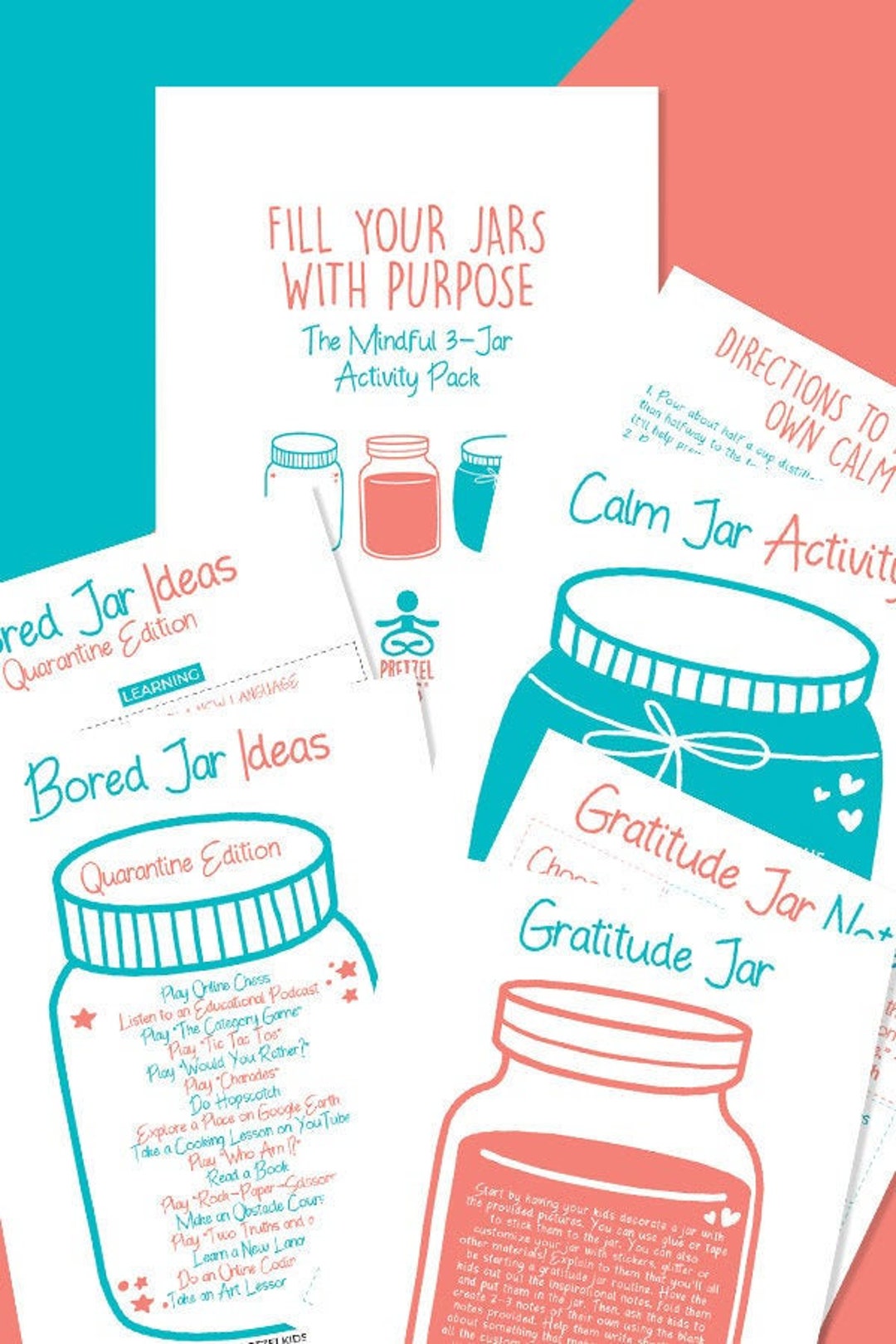 The Mindful 3-jar Activity Pack for Kids - Etsy